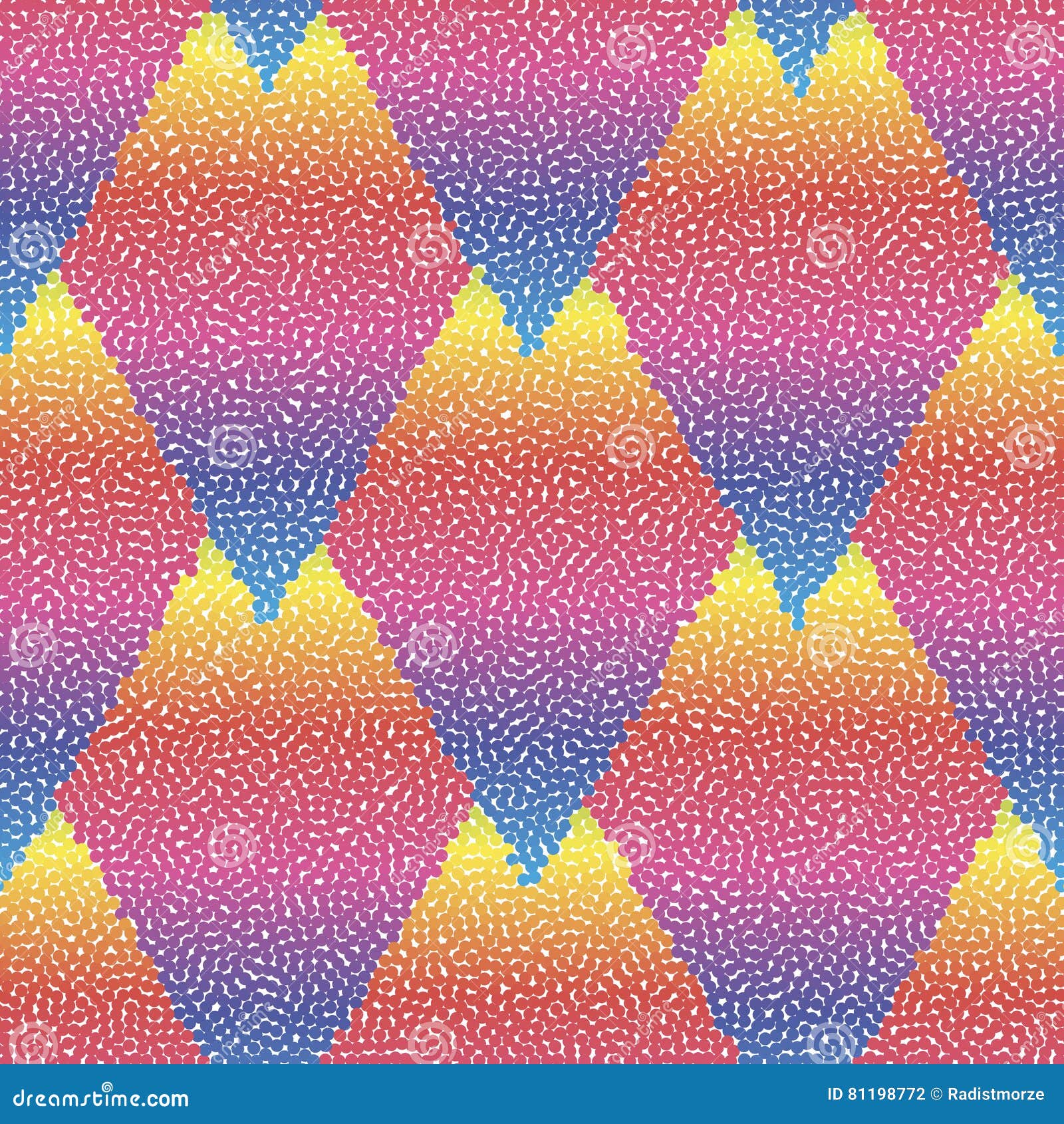 Vector Seamless Colorful Abstract Geometric Dotted Pattern. Stock ...