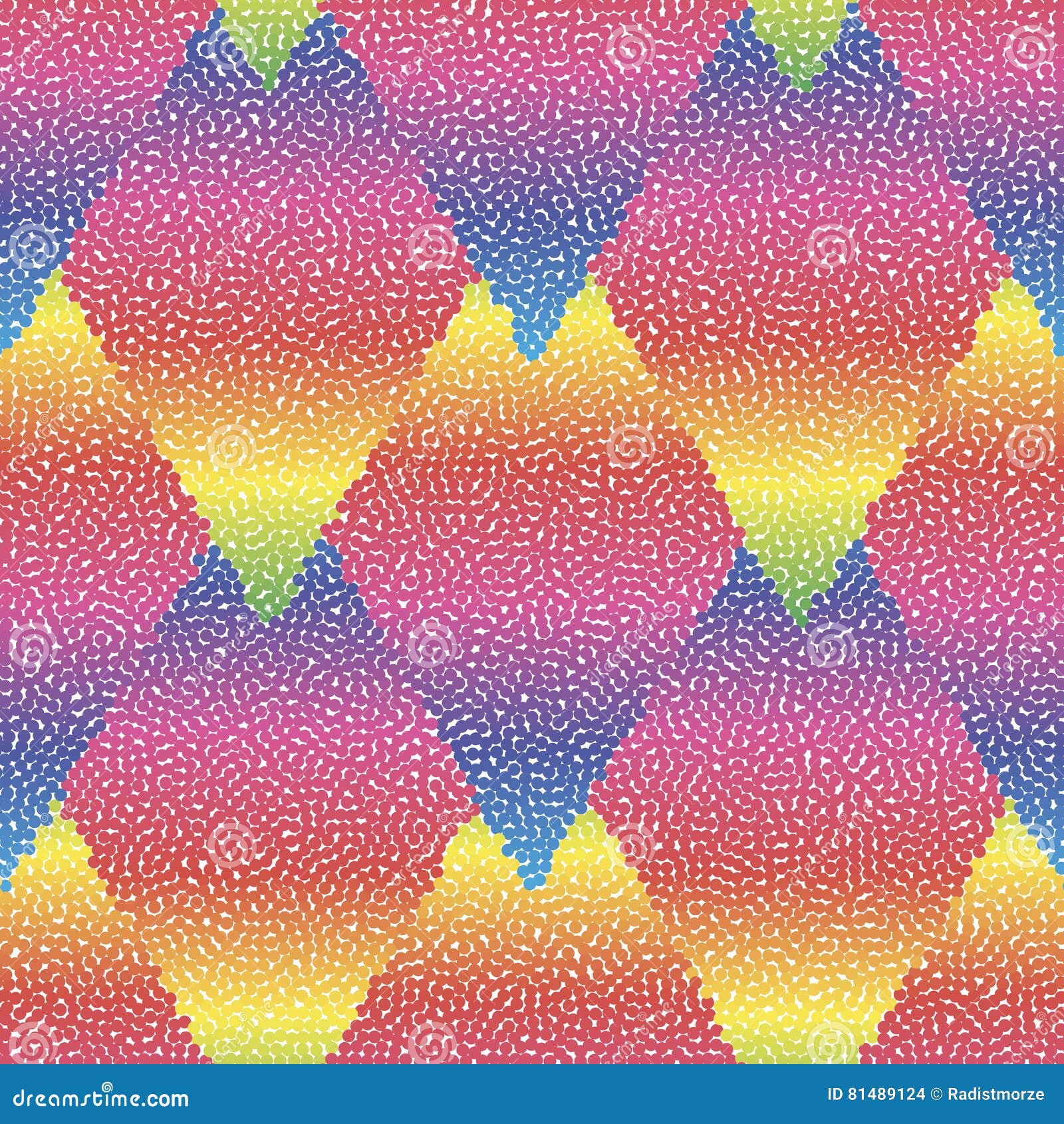 Vector Seamless Colorful Abstract Geometric Dotted Pattern. Stock ...