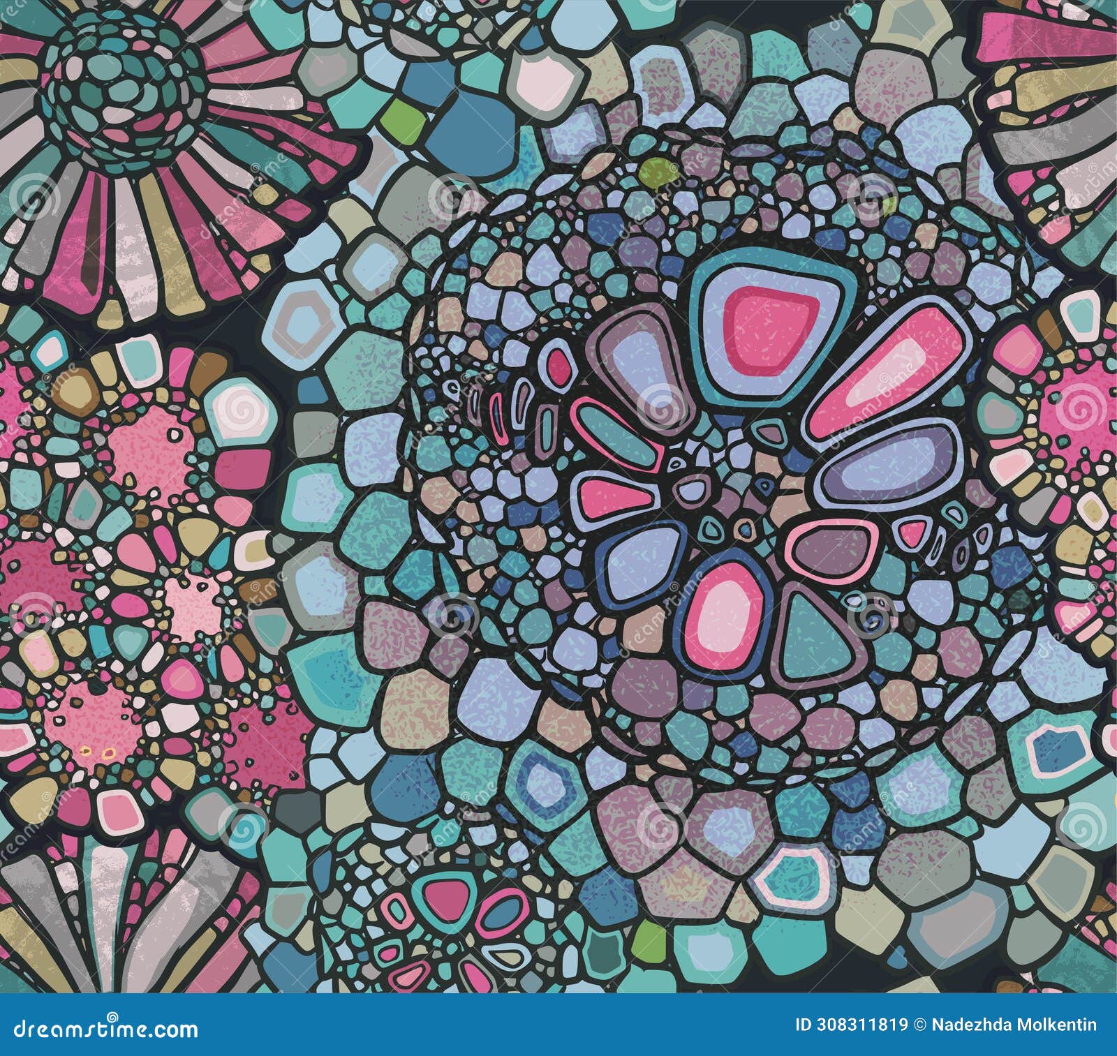 Vector Seamless Colorful Abstract Organic Pattern. Abstract Background ...