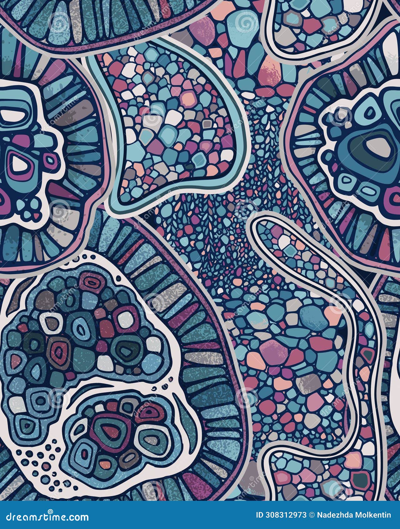 Vector Seamless Colorful Abstract Organic Pattern. Abstract Background ...