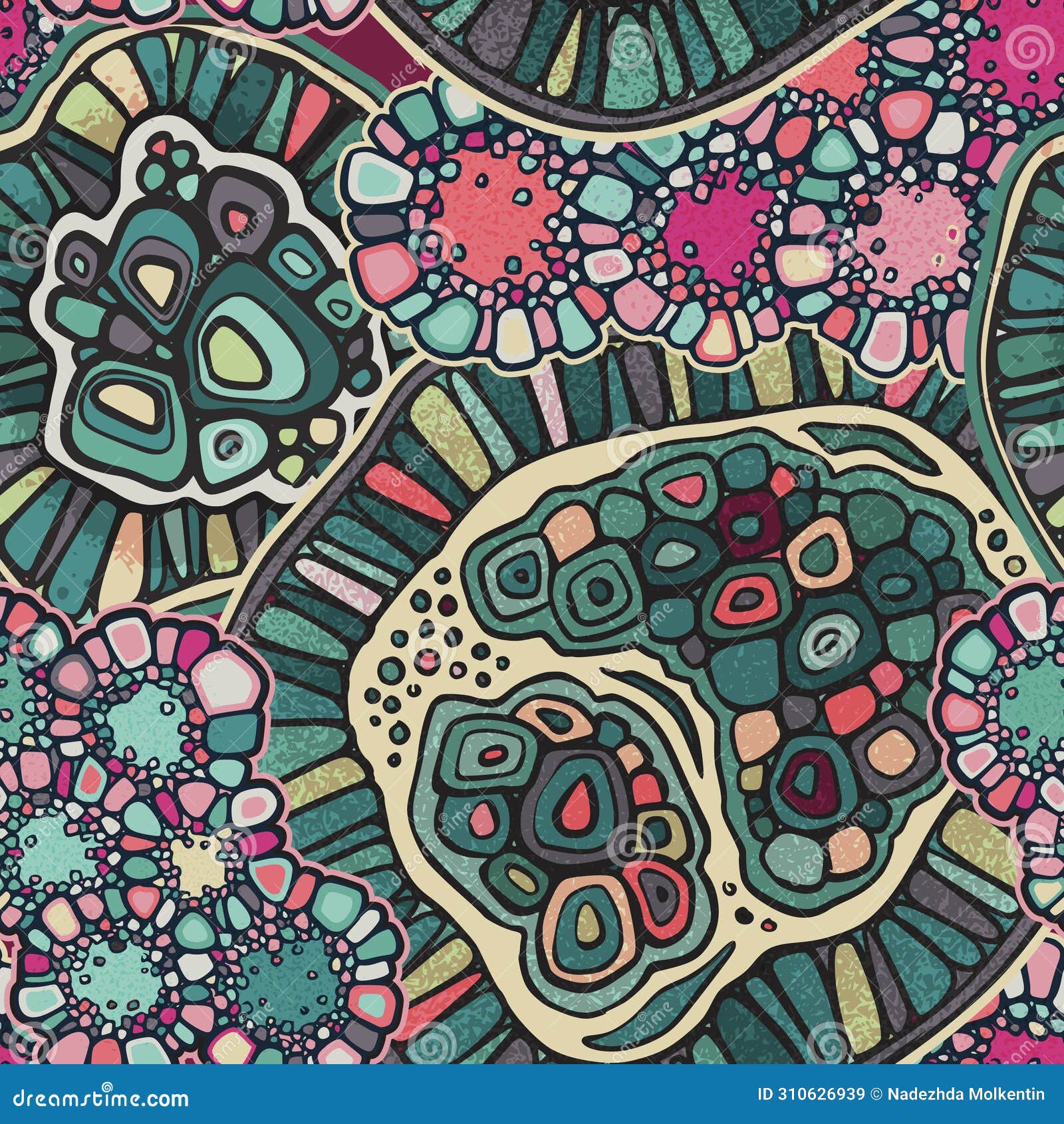 Vector Seamless Colorful Abstract Organic Pattern. Abstract Background ...