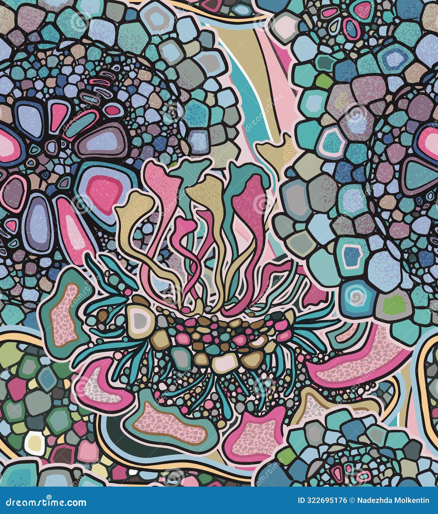 Vector Seamless Colorful Abstract Organic Pattern. Abstract Background ...