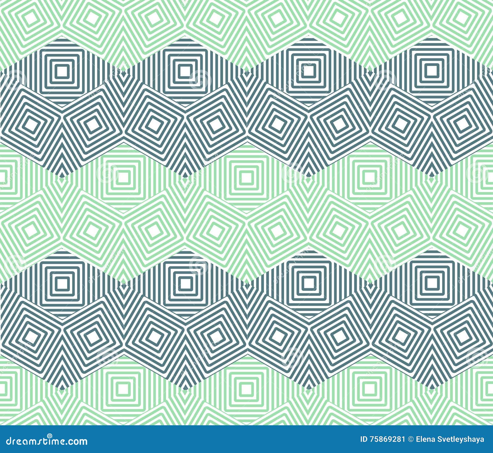 Vector Seamless Colorful Bright Hand Painted Cube Rhombus Geometric ...