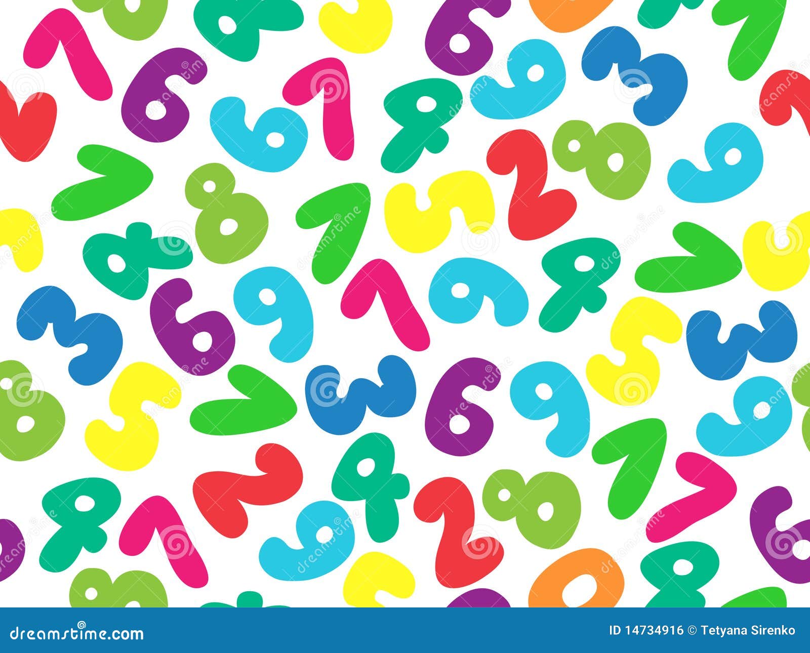 Seamless Numeric Pattern Vector Illustration | CartoonDealer.com #89064024