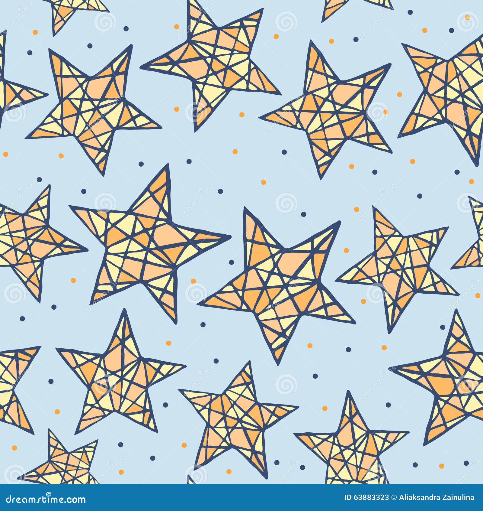 Vector Seamless Colorful Stars Pattern Stock Vector - Illustration of ...