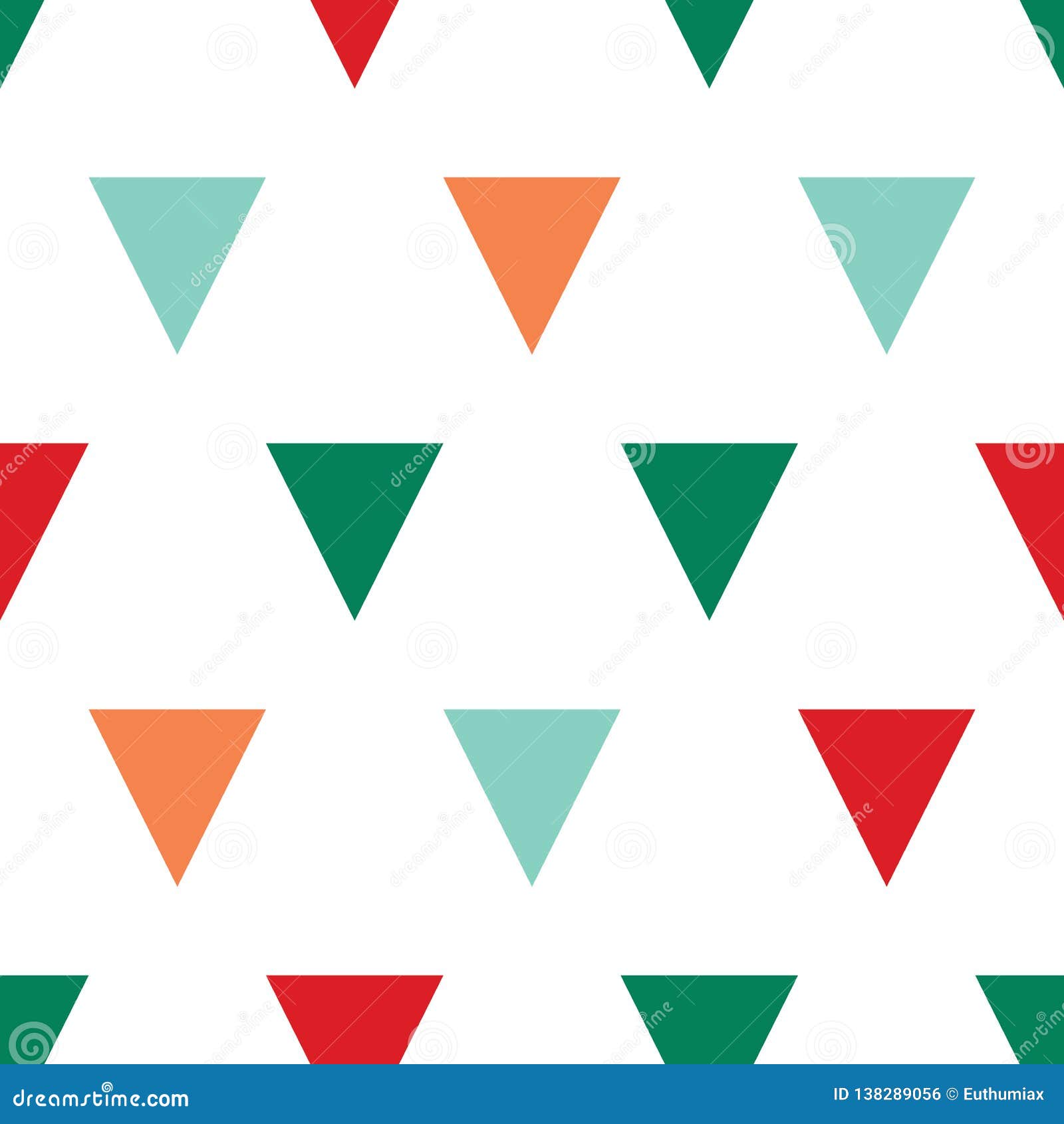 Vector Seamless Colorful Triangle Pattern. Geometric Abstract Texture ...