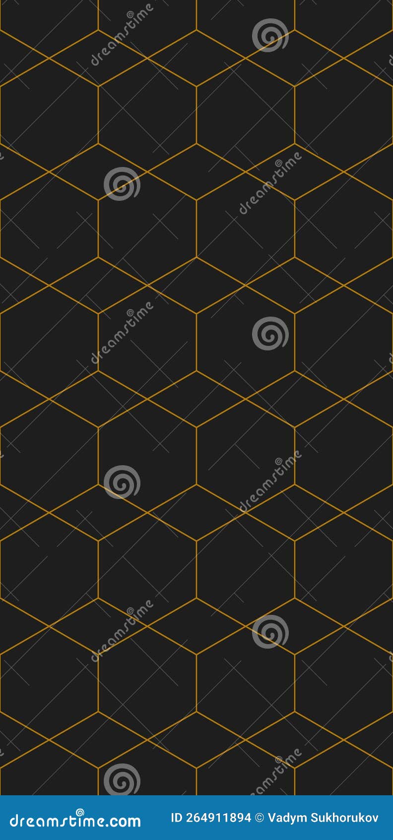 Vector Seamless Cubic Hexagon Pattern. Abstract Geometric Low Poly ...