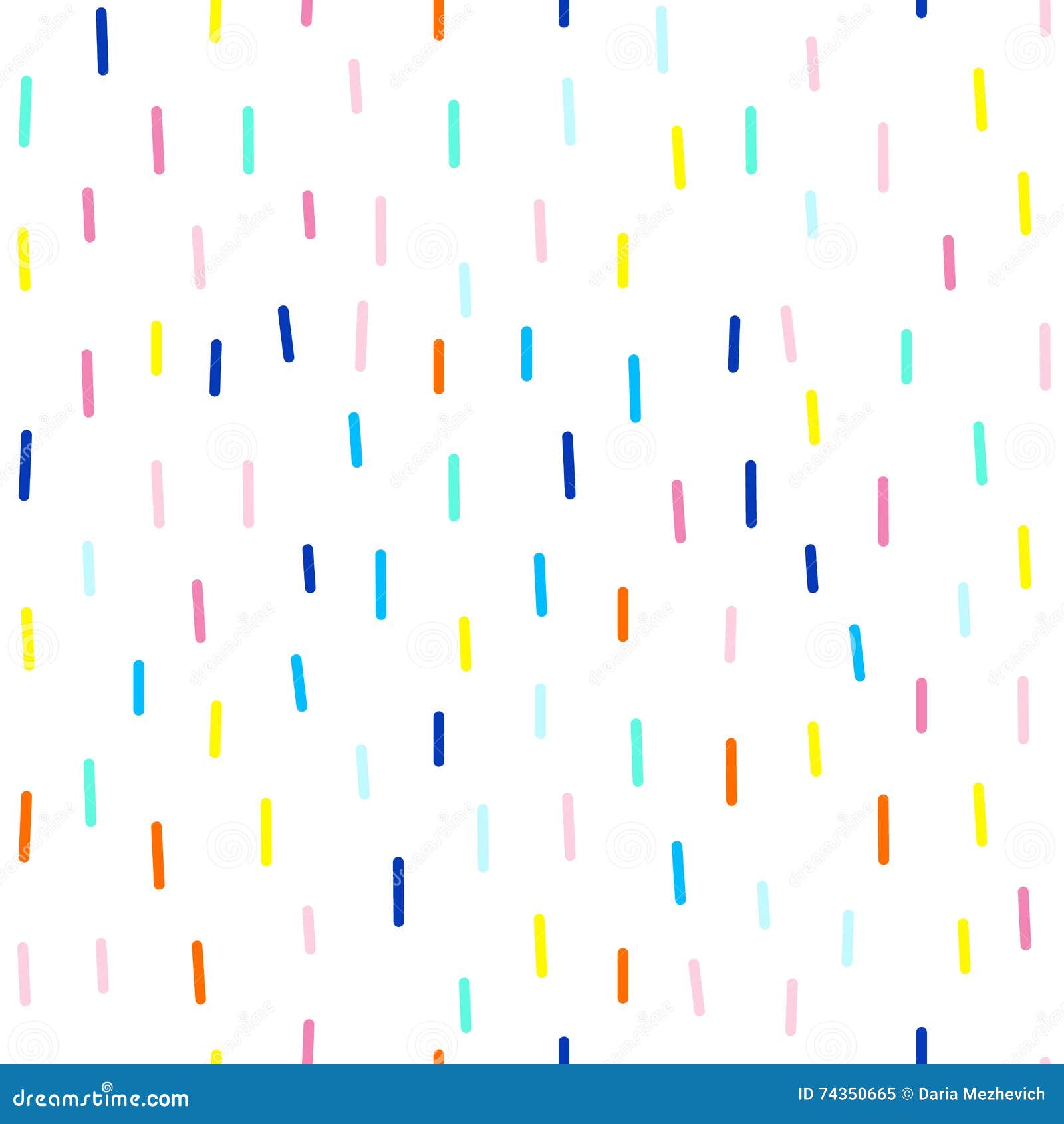 Vector Seamless Cute and Funky Pattern of Dashes Stock Vector ...