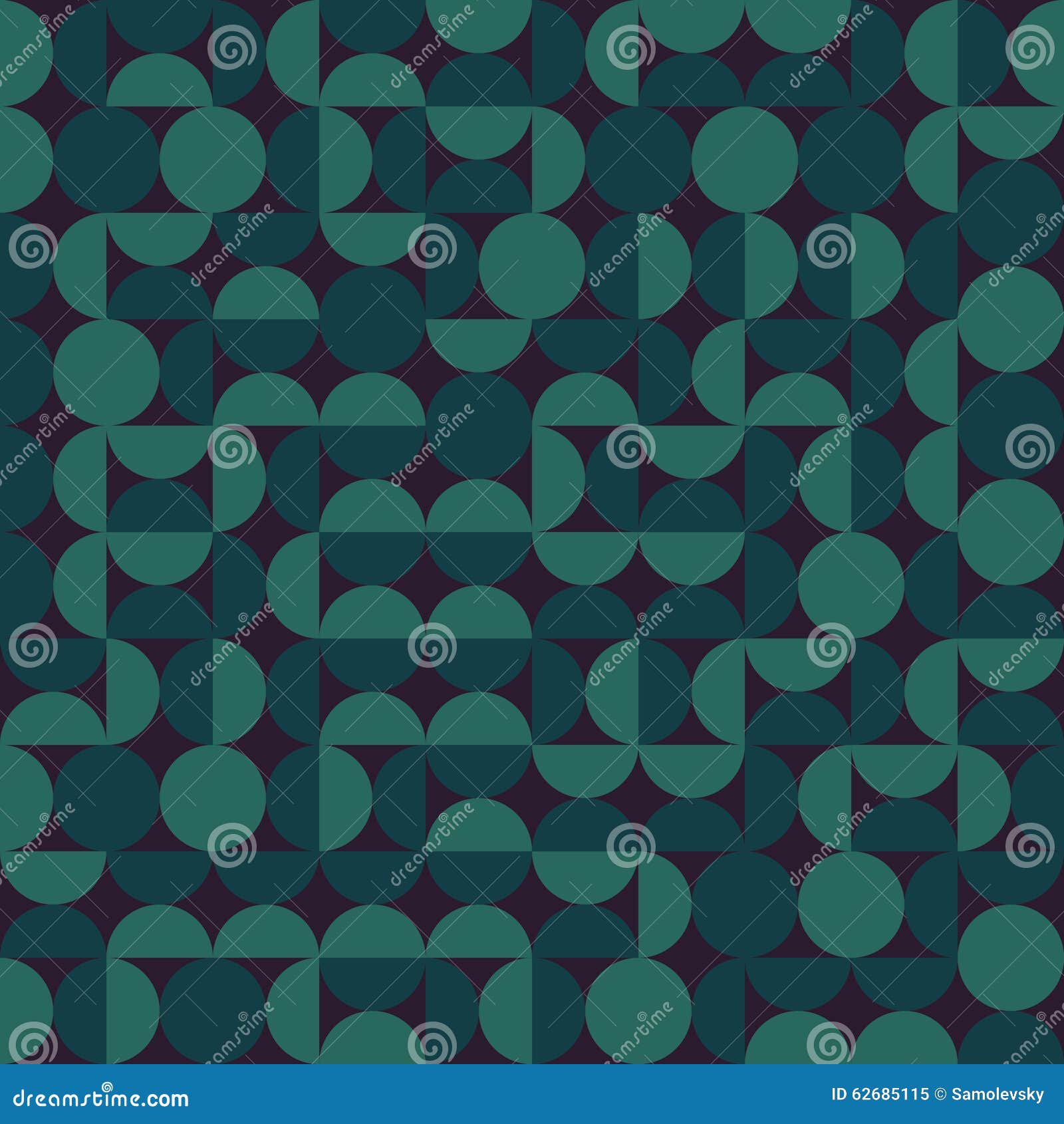 Vector Seamless Dark Green Geometric Semi Circle Irregular Blocks Retro ...