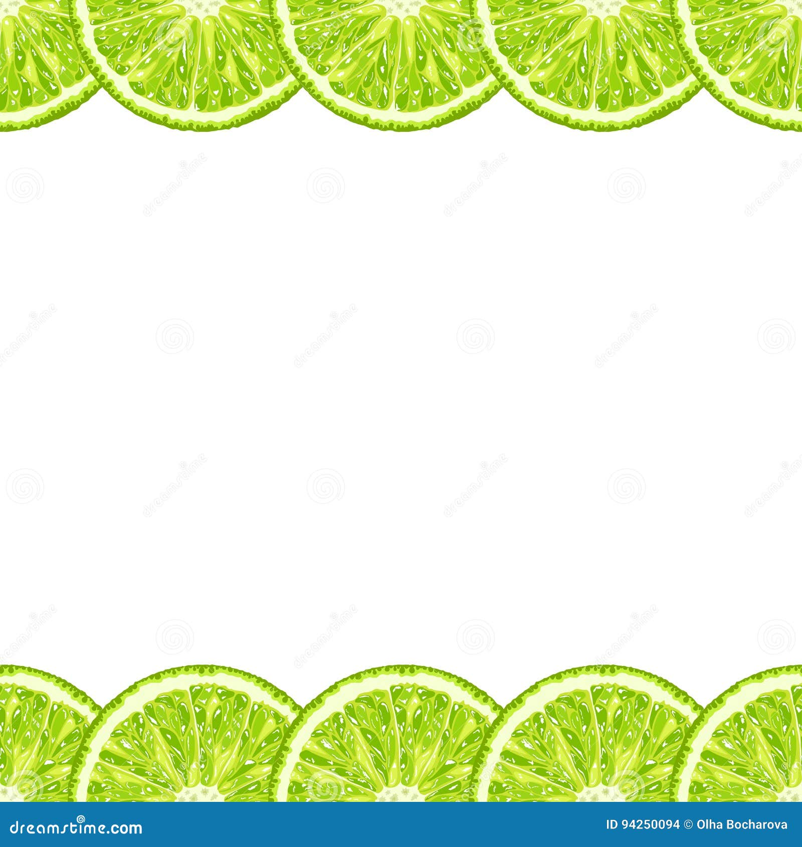 Vector Seamless Decorative Horizontal Border of Lime Slices. Citrus ... Vector Seamless Decorative Horizontal Border of Lime Slices. Citrus ...