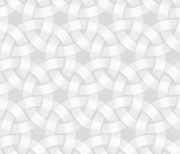 Vector Seamless Pattern of Braided Circle Bands. White Texture ...