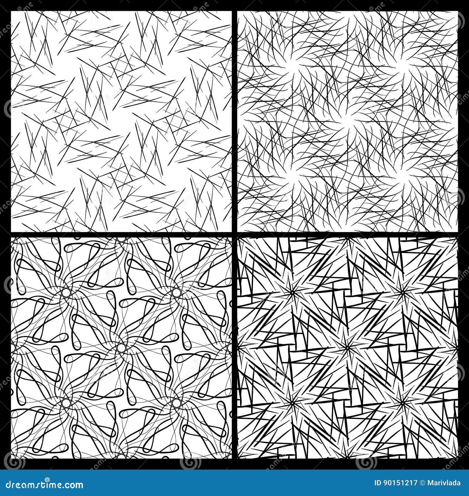 Vector Seamless Decorative Patterns Stock Vector - Illustration of ...