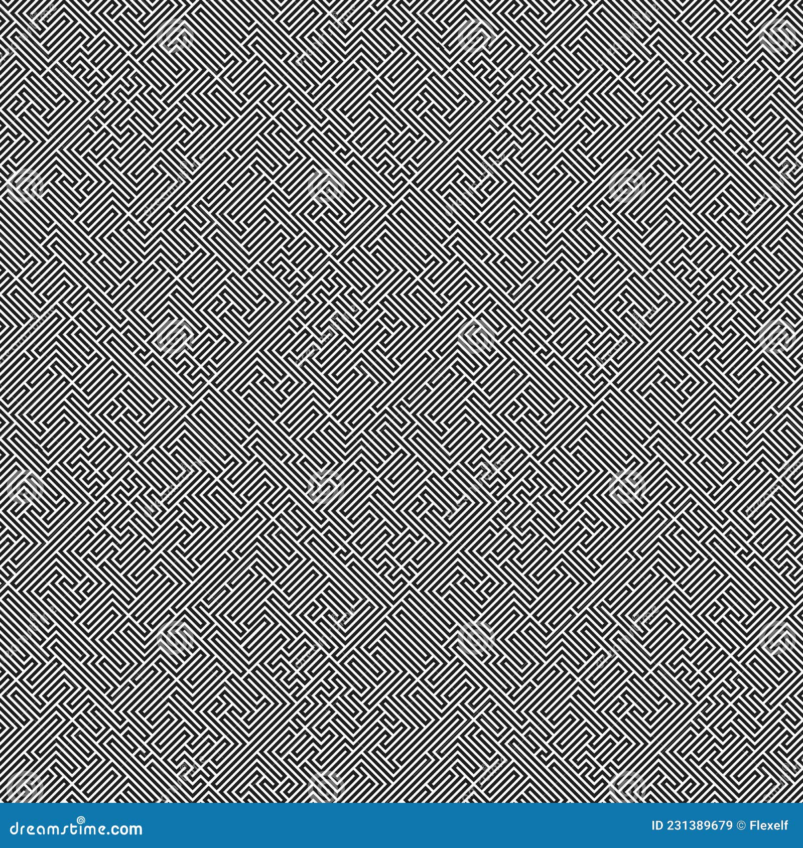 Vector Seamless Detailed Labyrinth Texture. Abstract Seamless Vector ...