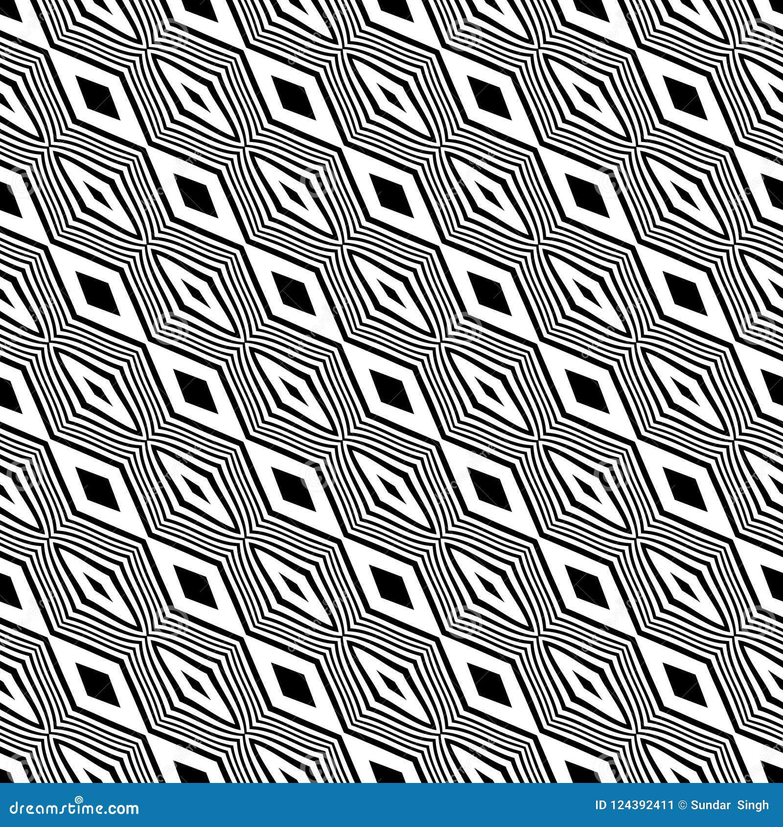 Vector Seamless Diagonal Geometric Pattern with Black and White ...