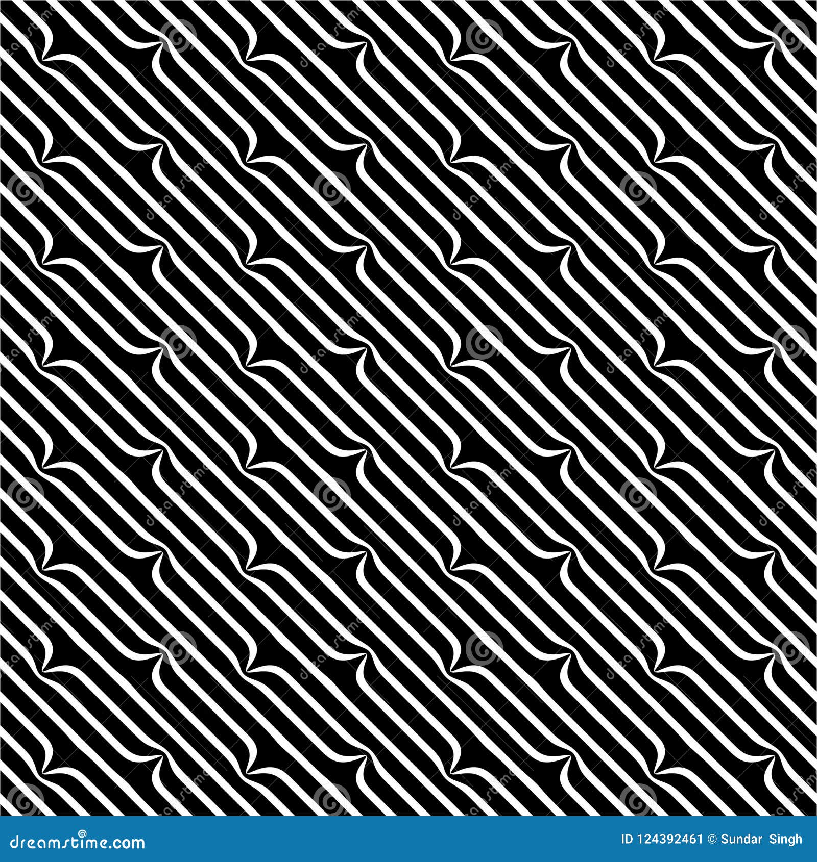 Vector Seamless Diagonal Lines Pattern Black and White. Abstract ...