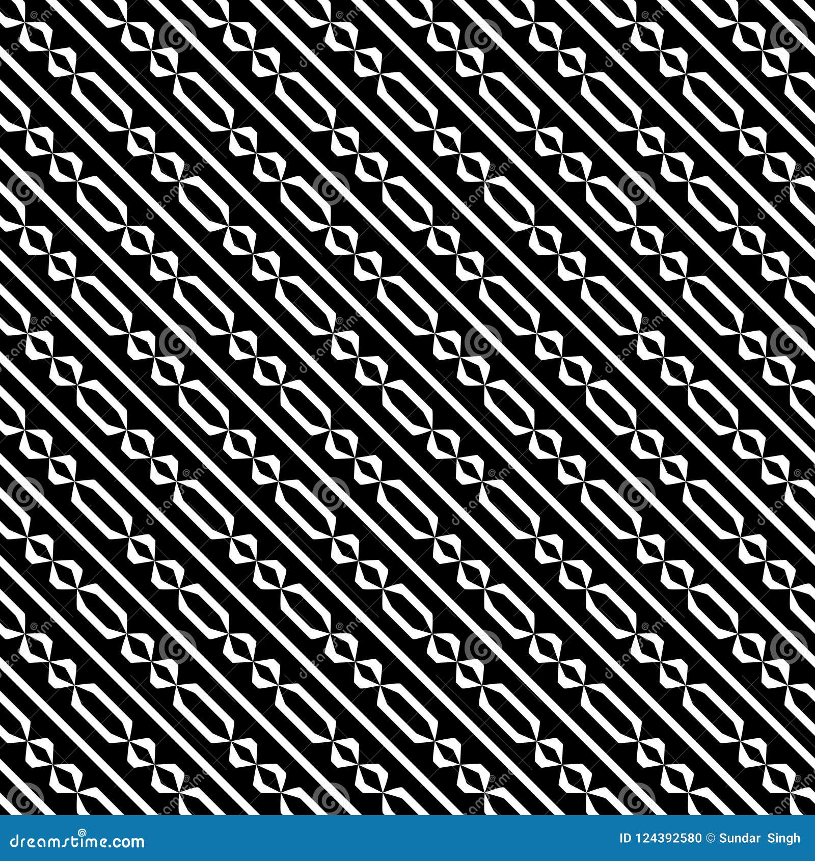Vector Seamless Diagonal Lines Pattern Black and White. Abstract ...