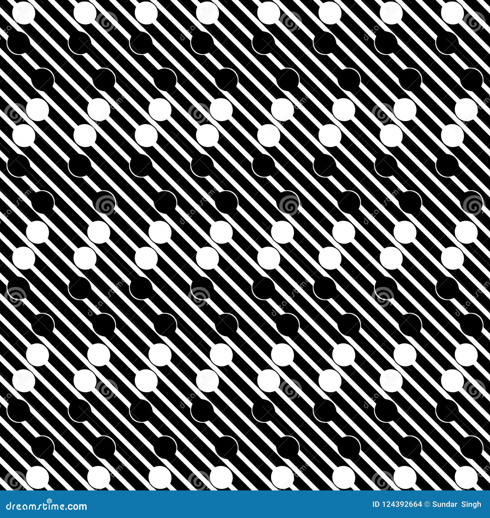 Vector Seamless Diagonal Lines Pattern Black and White. Abstract ...