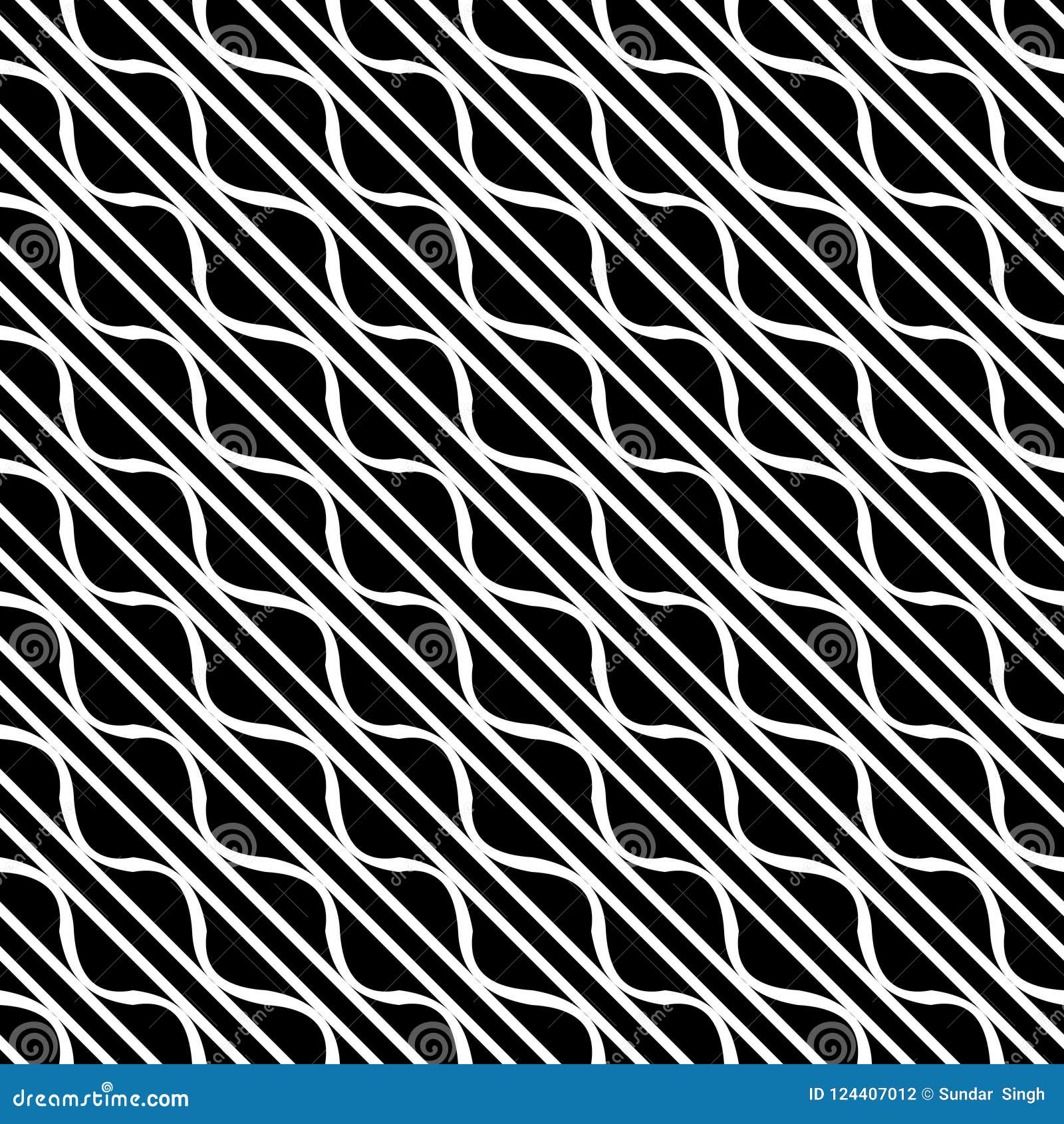 Vector Seamless Diagonal Lines Pattern Black and White. Abstract ...