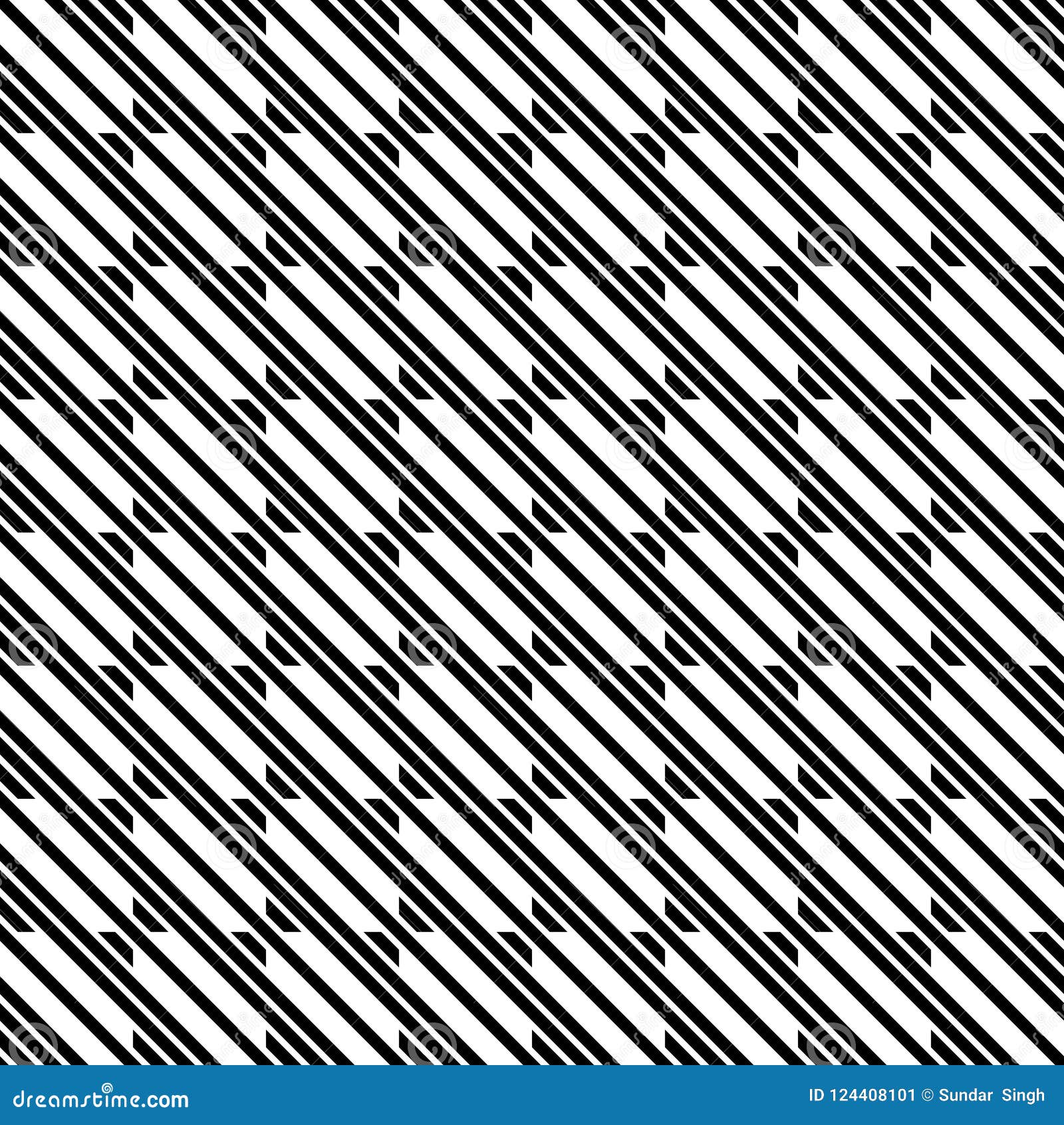 Vector Seamless Diagonal Lines Pattern Black and White. Abstract ...