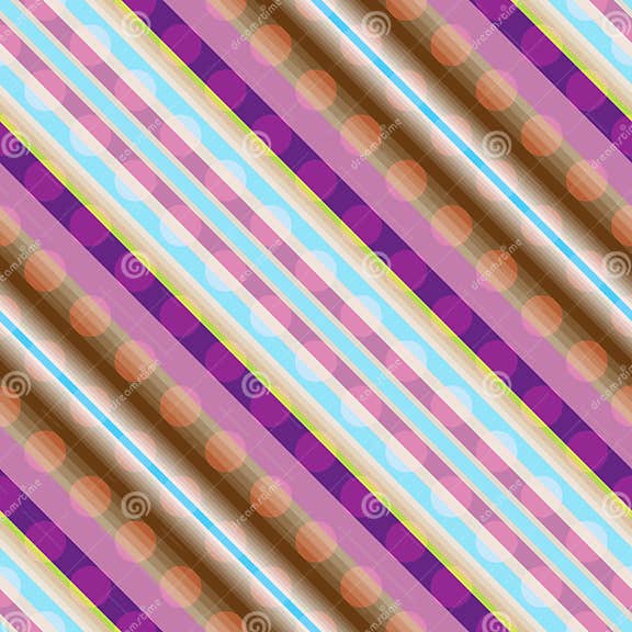 Vector Seamless Diagonal Pattern with Polka Dots Stock Illustration ...