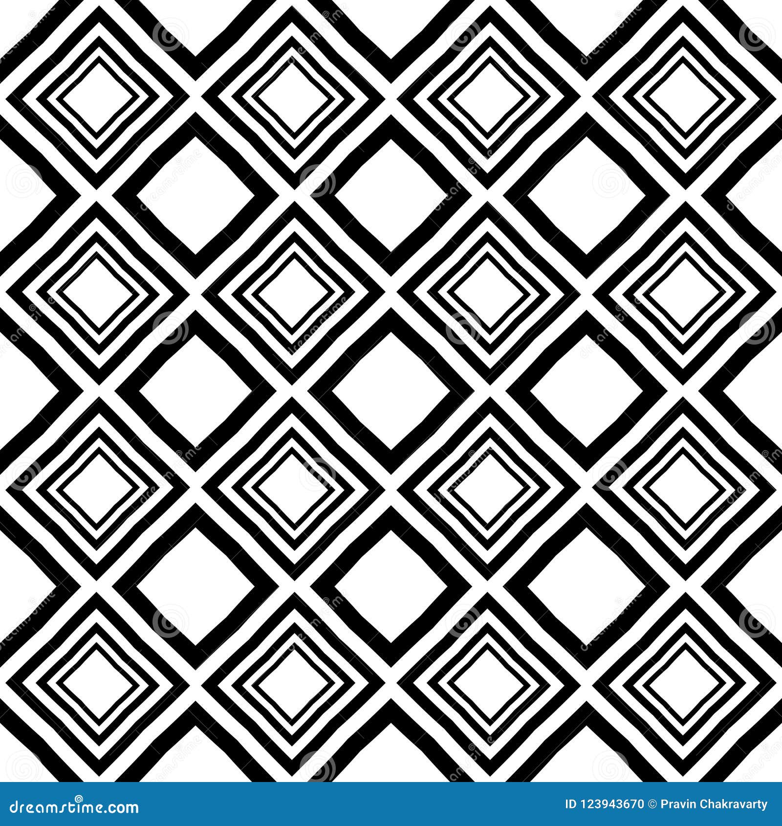 Vector Seamless Diamond Pattern Black and White. Abstract Background ...