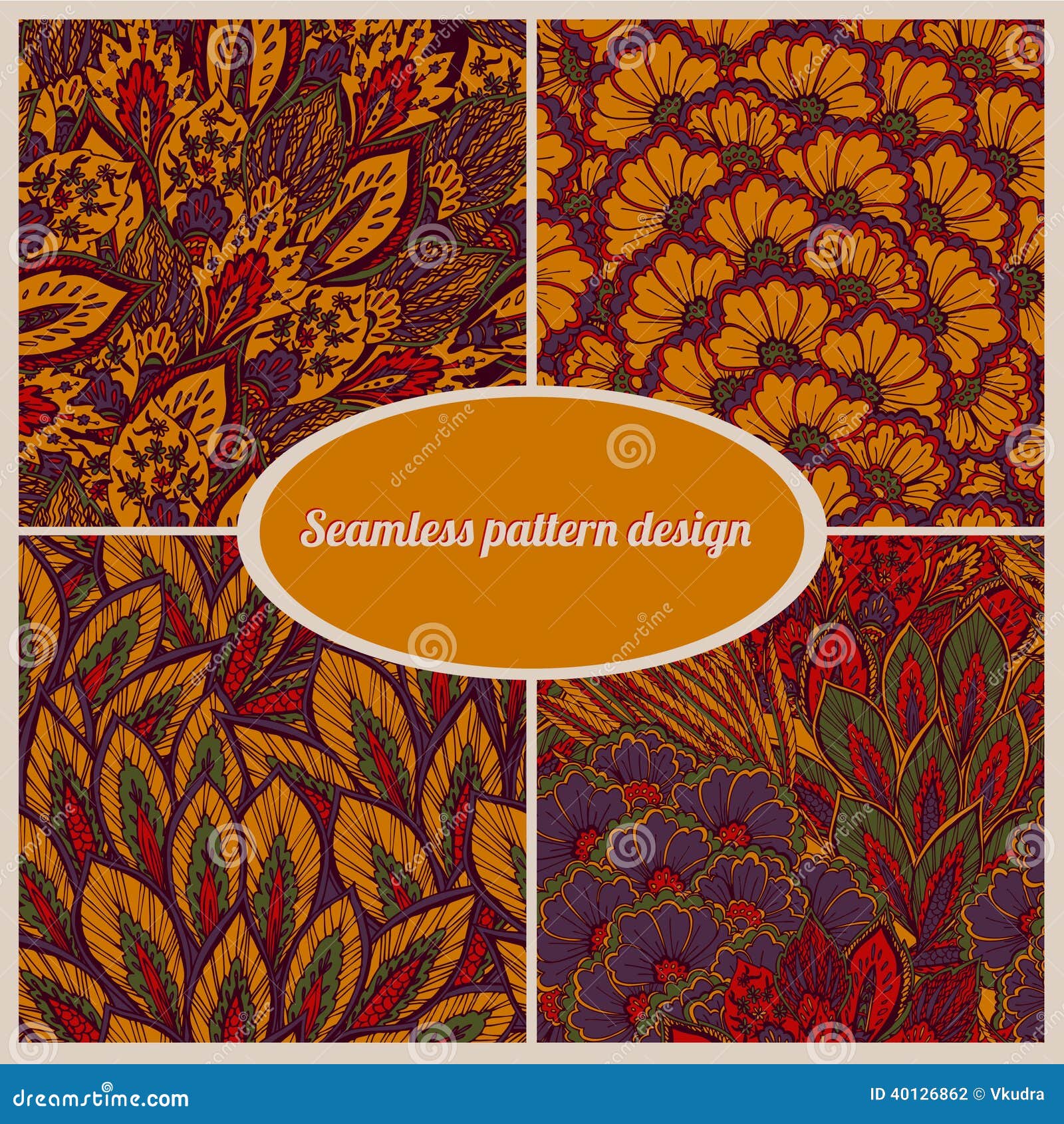 Vector Seamless Eastern Pattern Stock Vector - Illustration of line ...