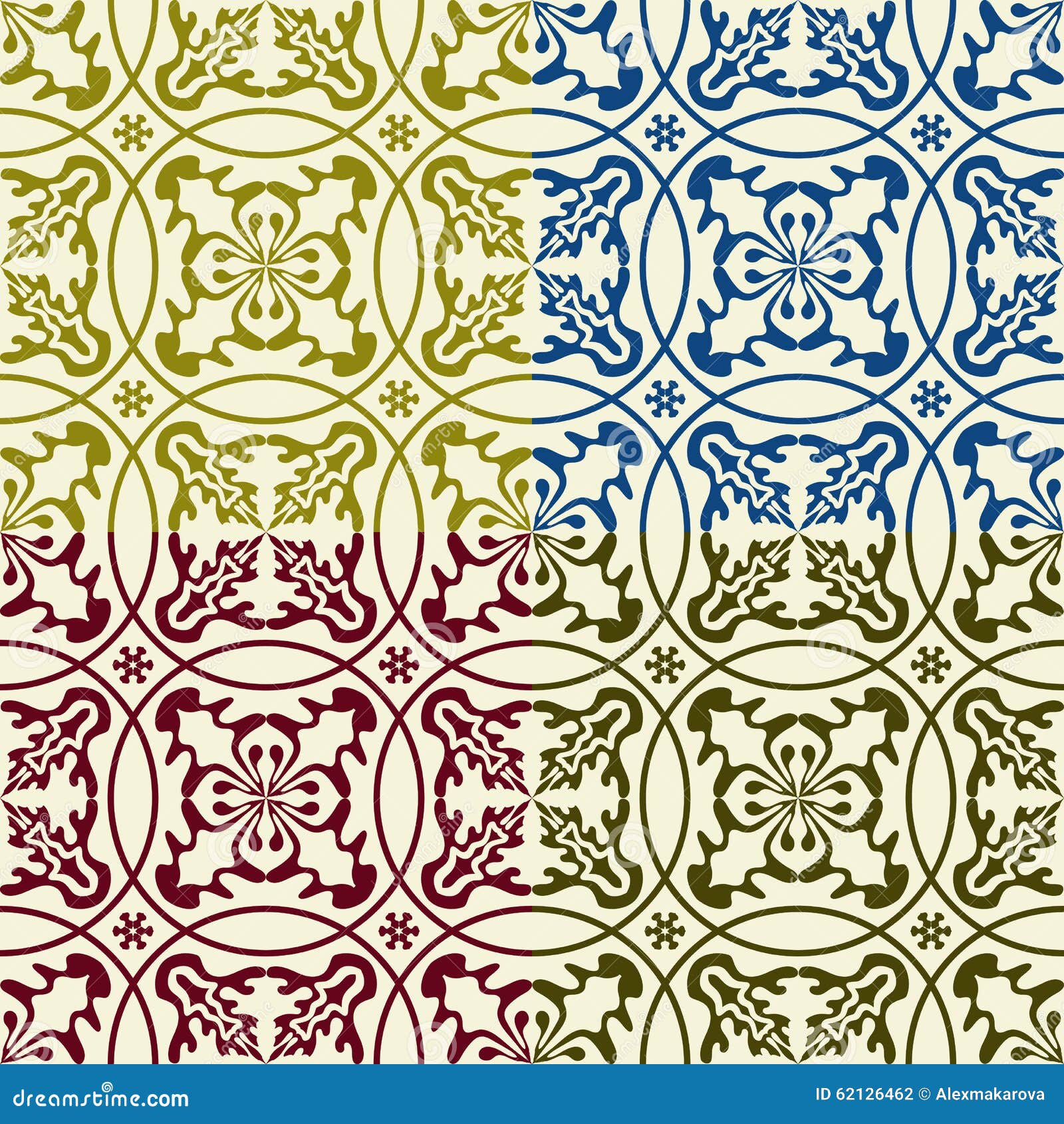 Vector Seamless Eastern Pattern Stock Vector - Illustration of damask ...