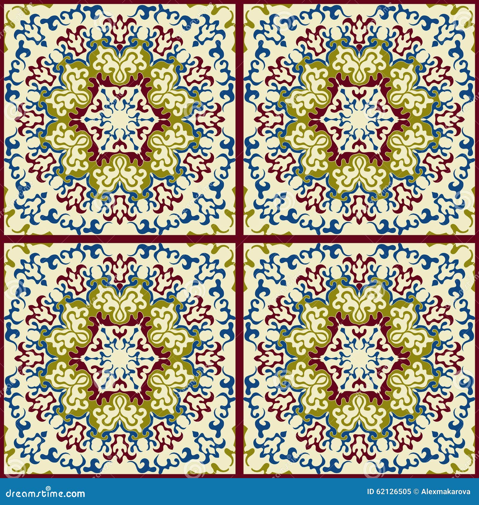 Vector Seamless Eastern Pattern Stock Vector - Illustration of indian ...