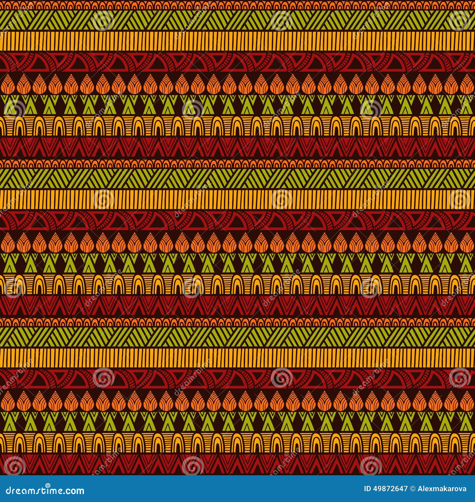 Vector Seamless Ethnic Pattern Stock Vector - Illustration of abstract ...