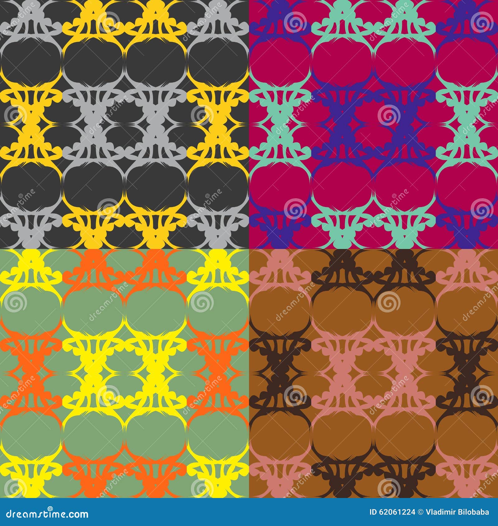 Vector Seamless Exotic Patterns Stock Vector - Illustration of smooth ...