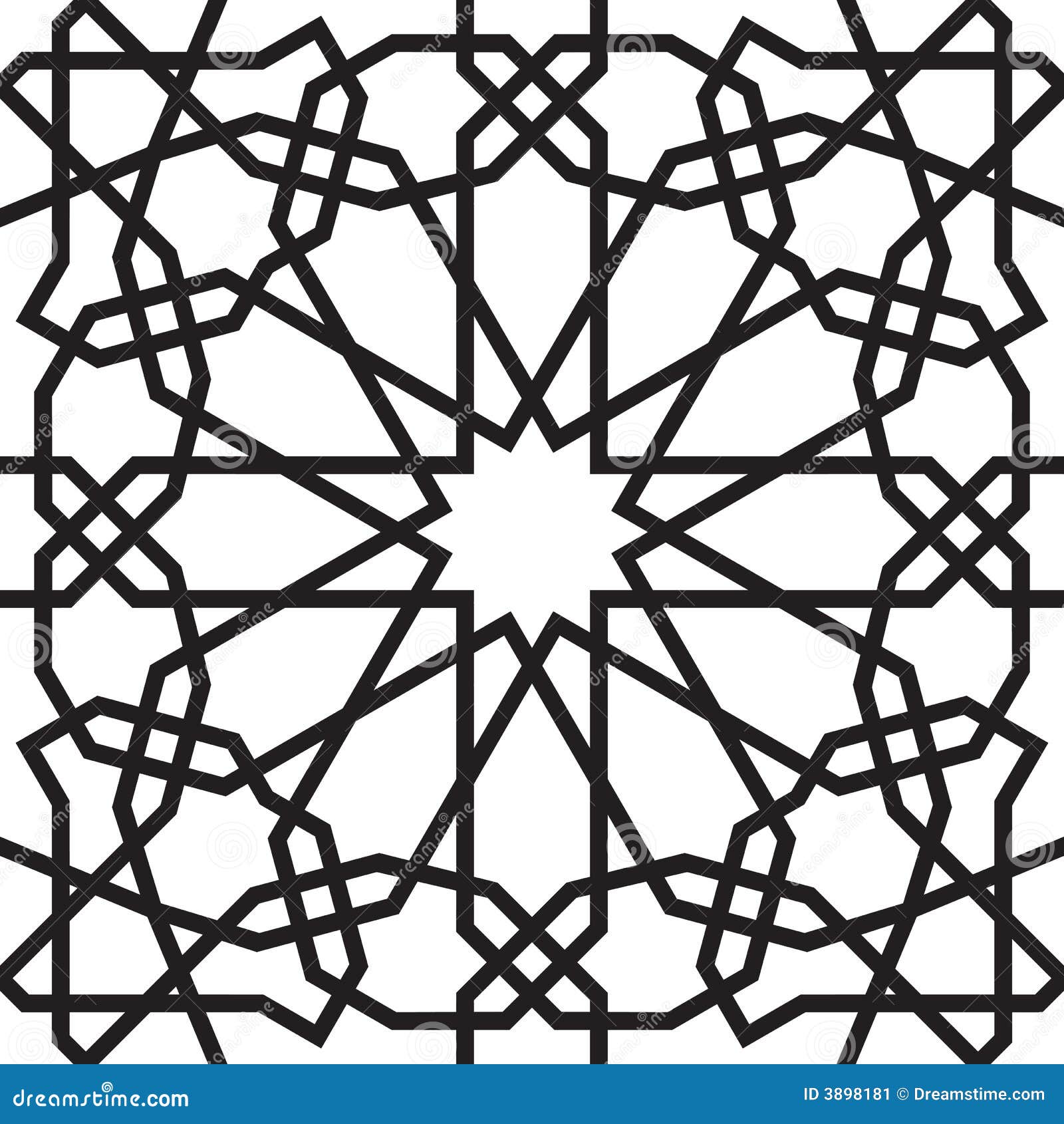 Vector Seamless Floral Arabesque Pattern Stock Vector - Illustration of ...