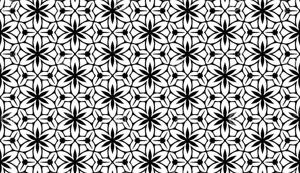 Vector Seamless Floral Organic Flower Hexagonal Geometric Pattern ...