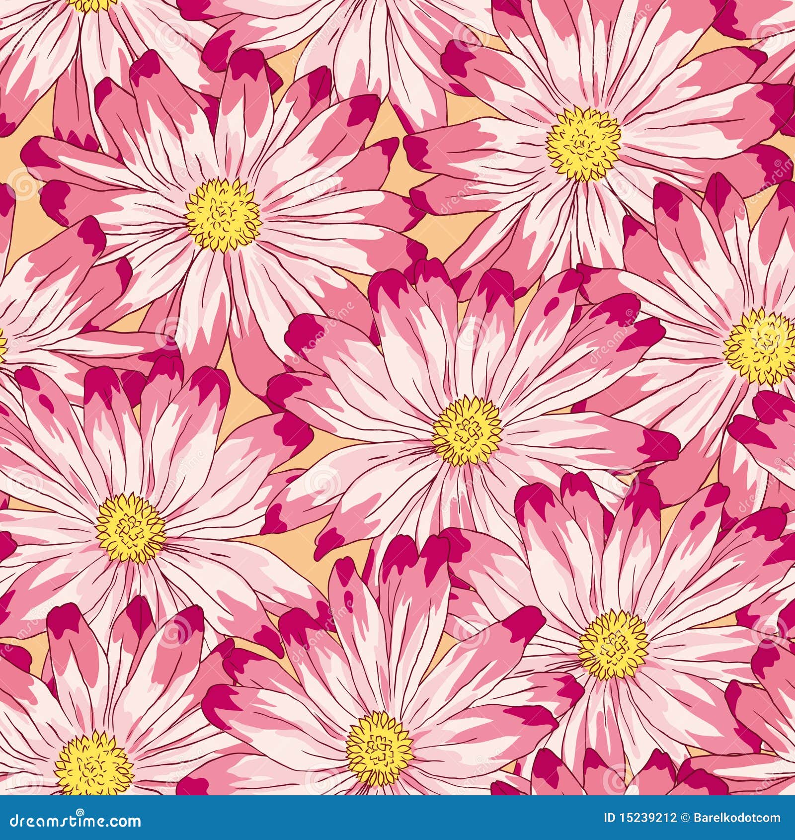 Vector. Seamless Floral Pattern Stock Vector - Illustration of floral ...