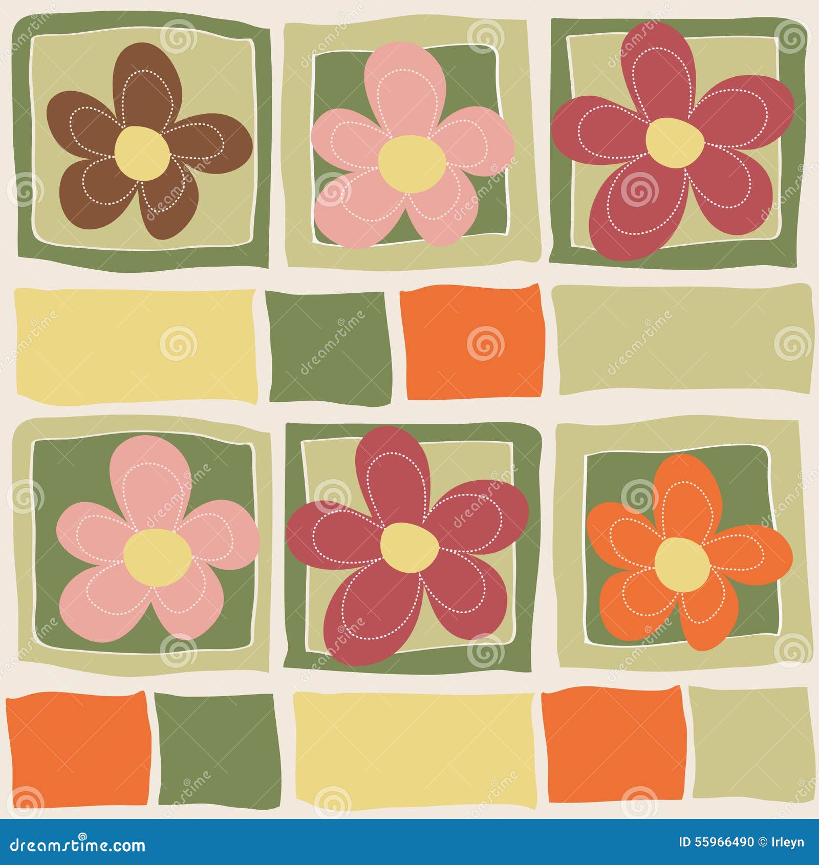 Vector Seamless Floral Pattern Stock Vector - Illustration of flower ...