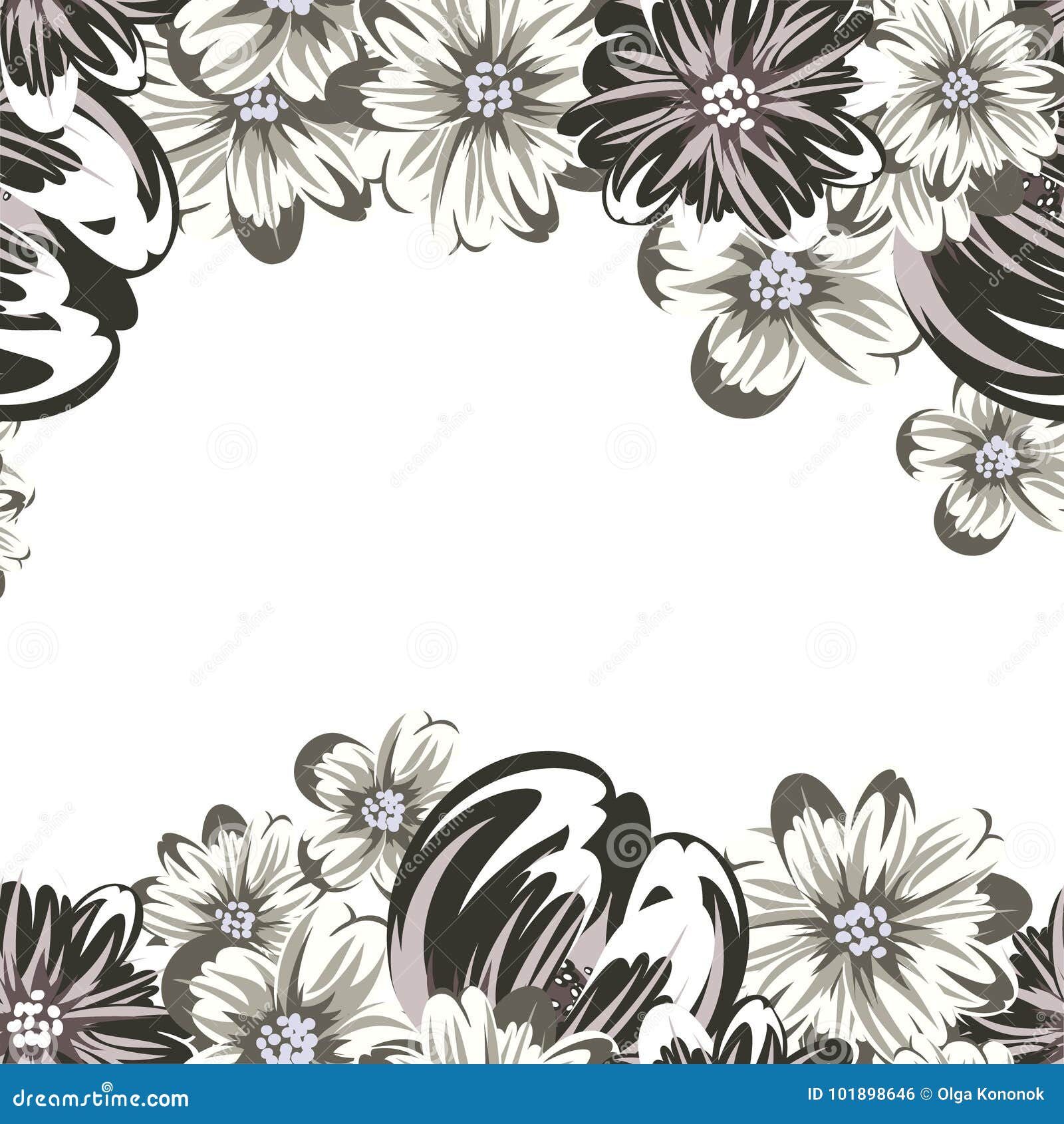 Vector Seamless Flower Pattern for Cards Stock Vector - Illustration of ...