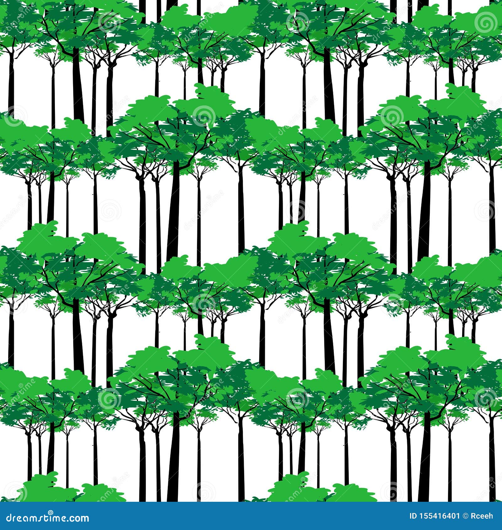 Vector Seamless Forest Pattern Stock Vector - Illustration of ...