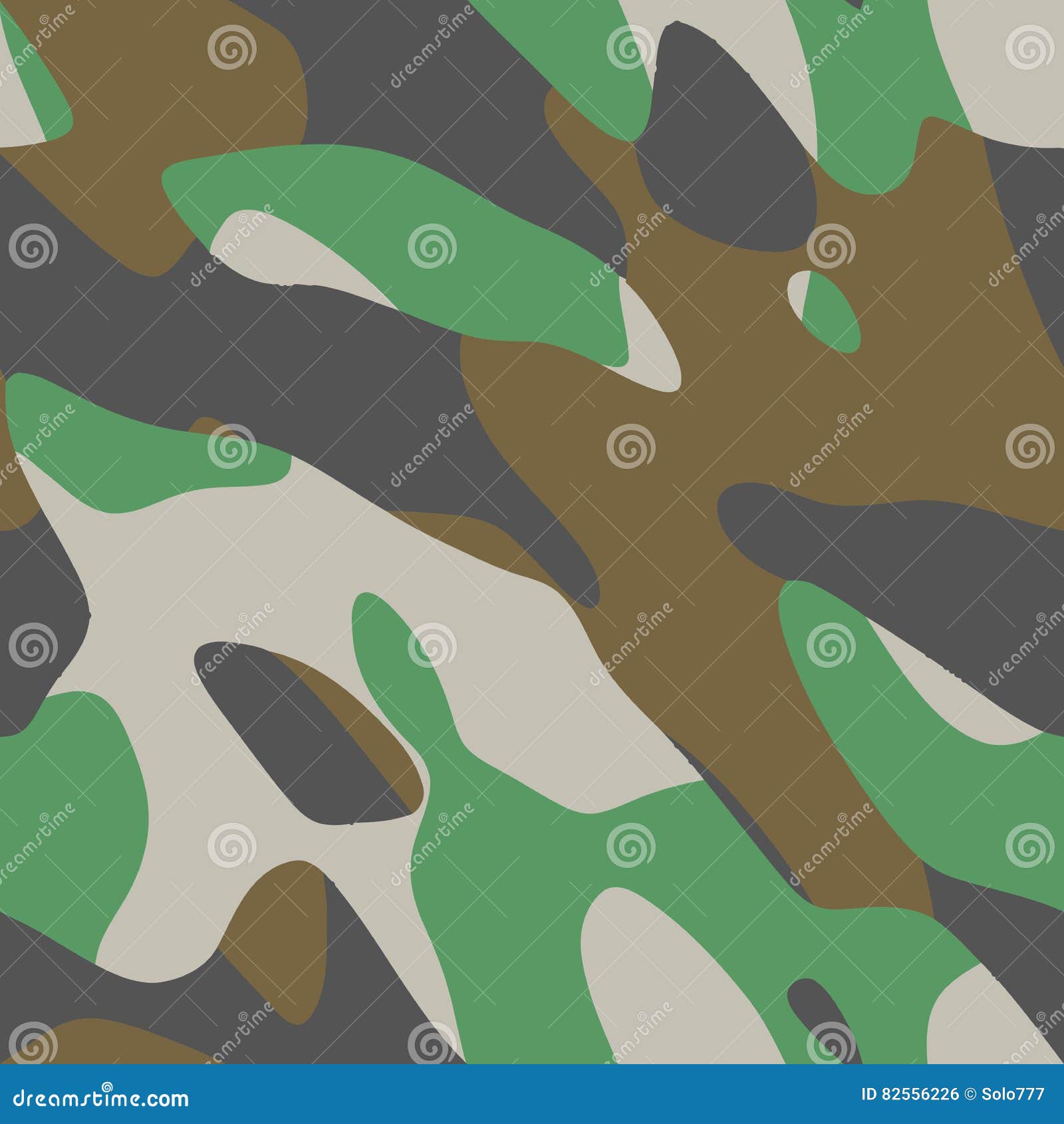 Vector Seamless Four-color Camouflage Pattern Stock Vector ...