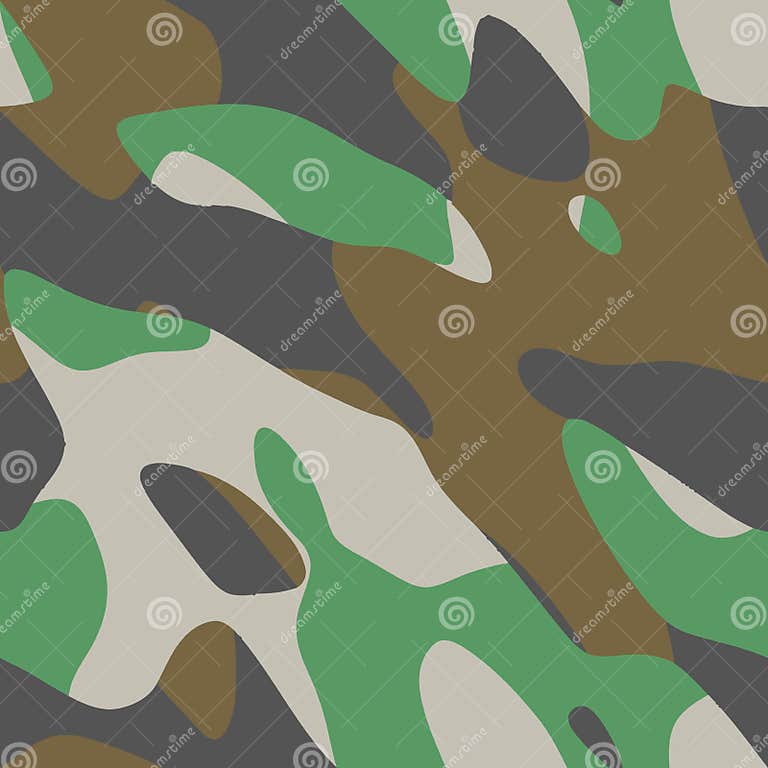 Vector Seamless Four-color Camouflage Pattern Stock Vector ...