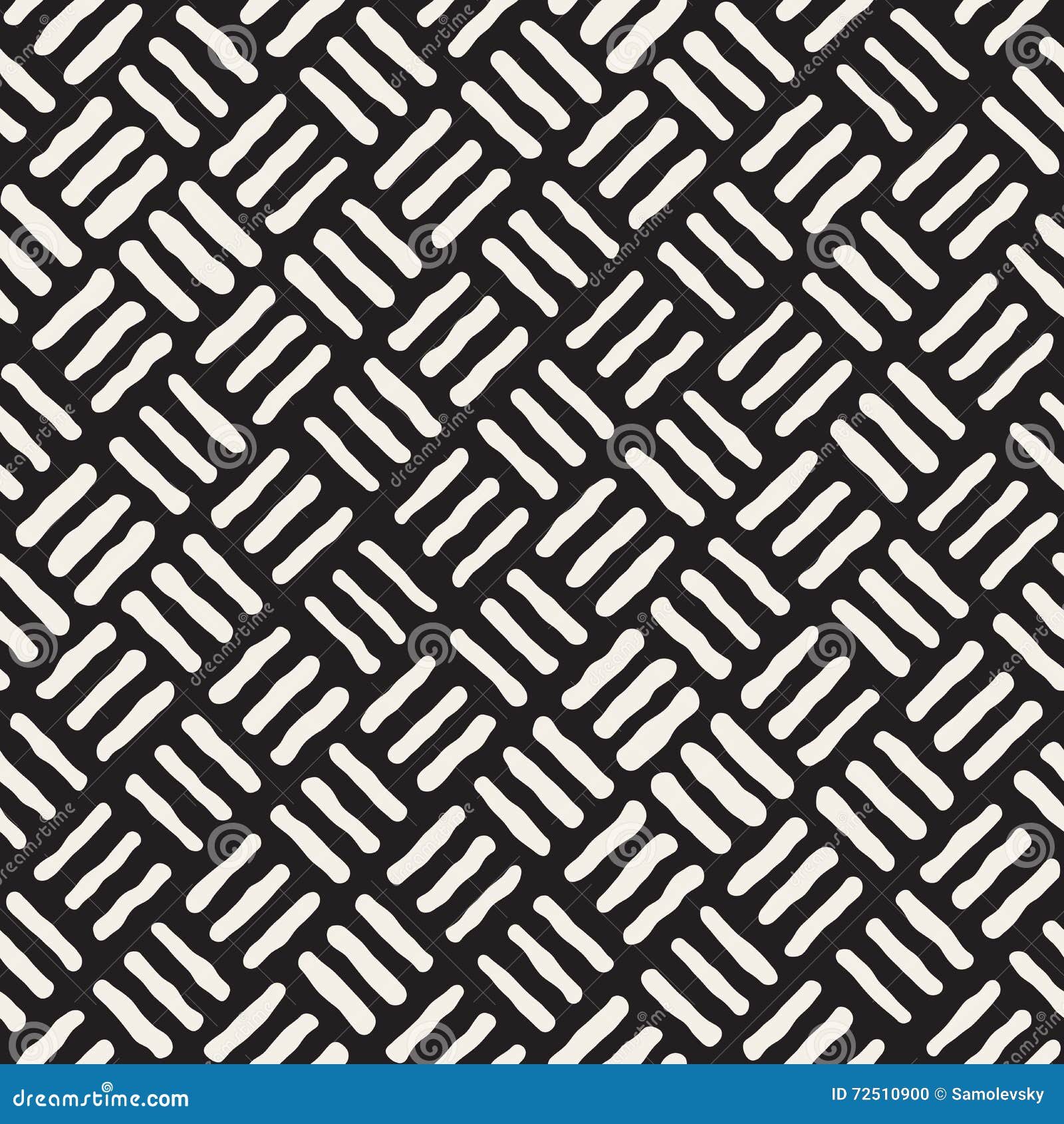 Vector Seamless Freehand Geometric Rough Lines Pattern Stock Vector ...