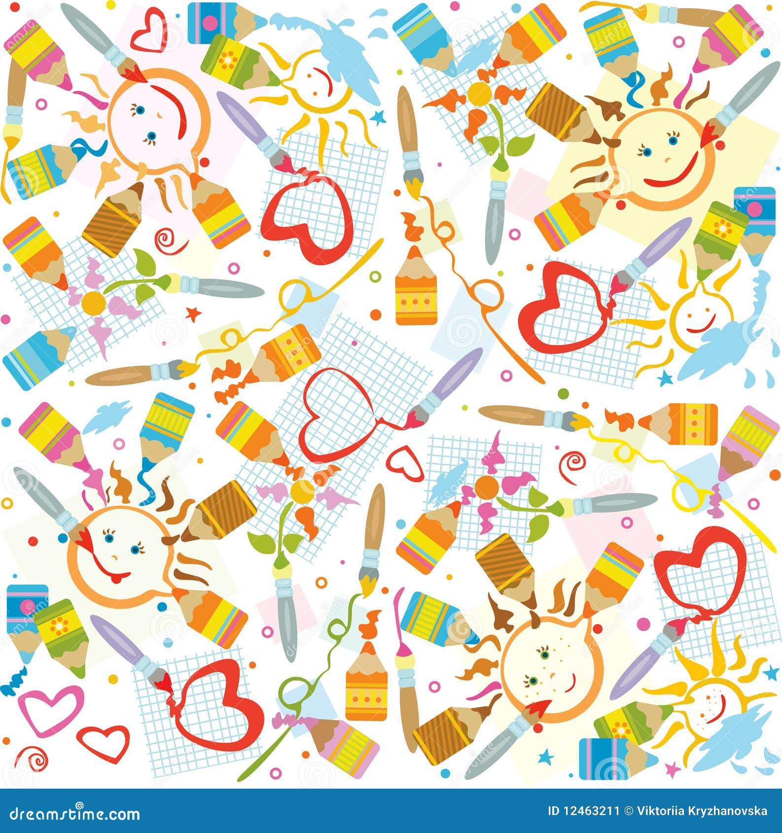 Vector Seamless, Fun Pattern for Your Design Stock Vector ...