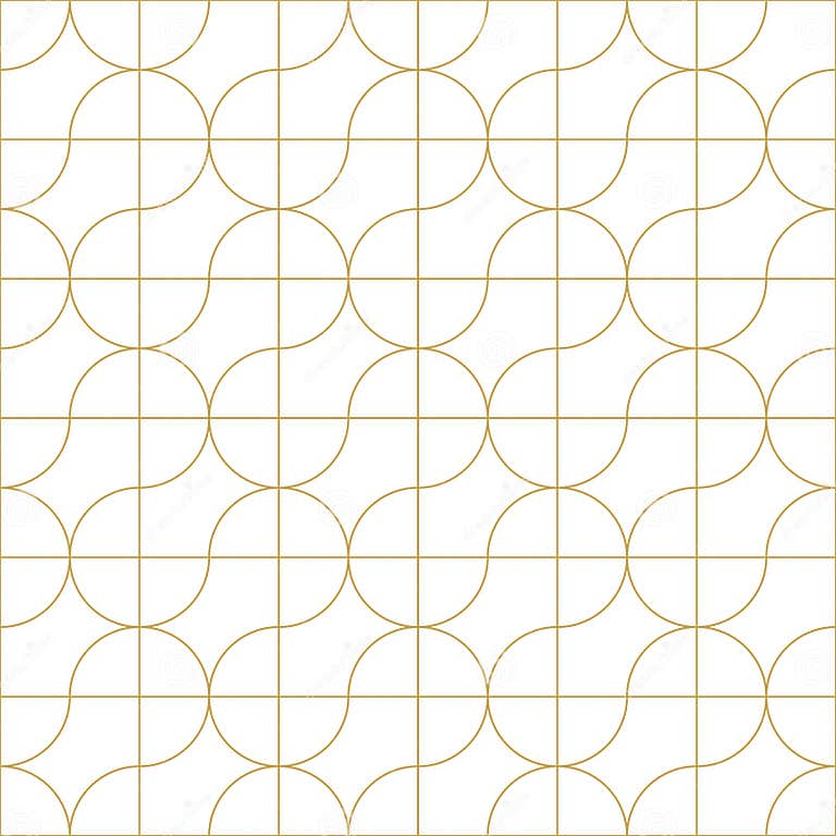 Vector Seamless Geometric Outline Simple Pattern. Thin Grid Linear ...