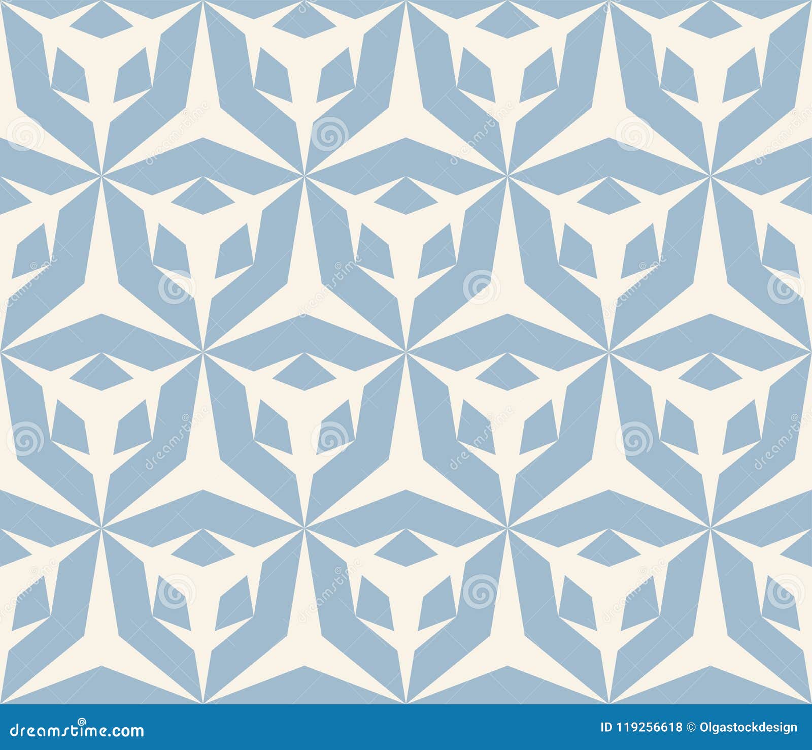 Vector Geometric Seamless Pattern with Hexagonal Grid, Diamonds ...