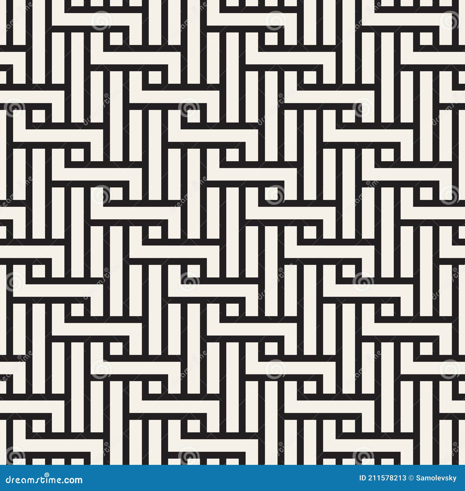 Vector Seamless Geometric Pattern. Abstract Retro Background in Art ...