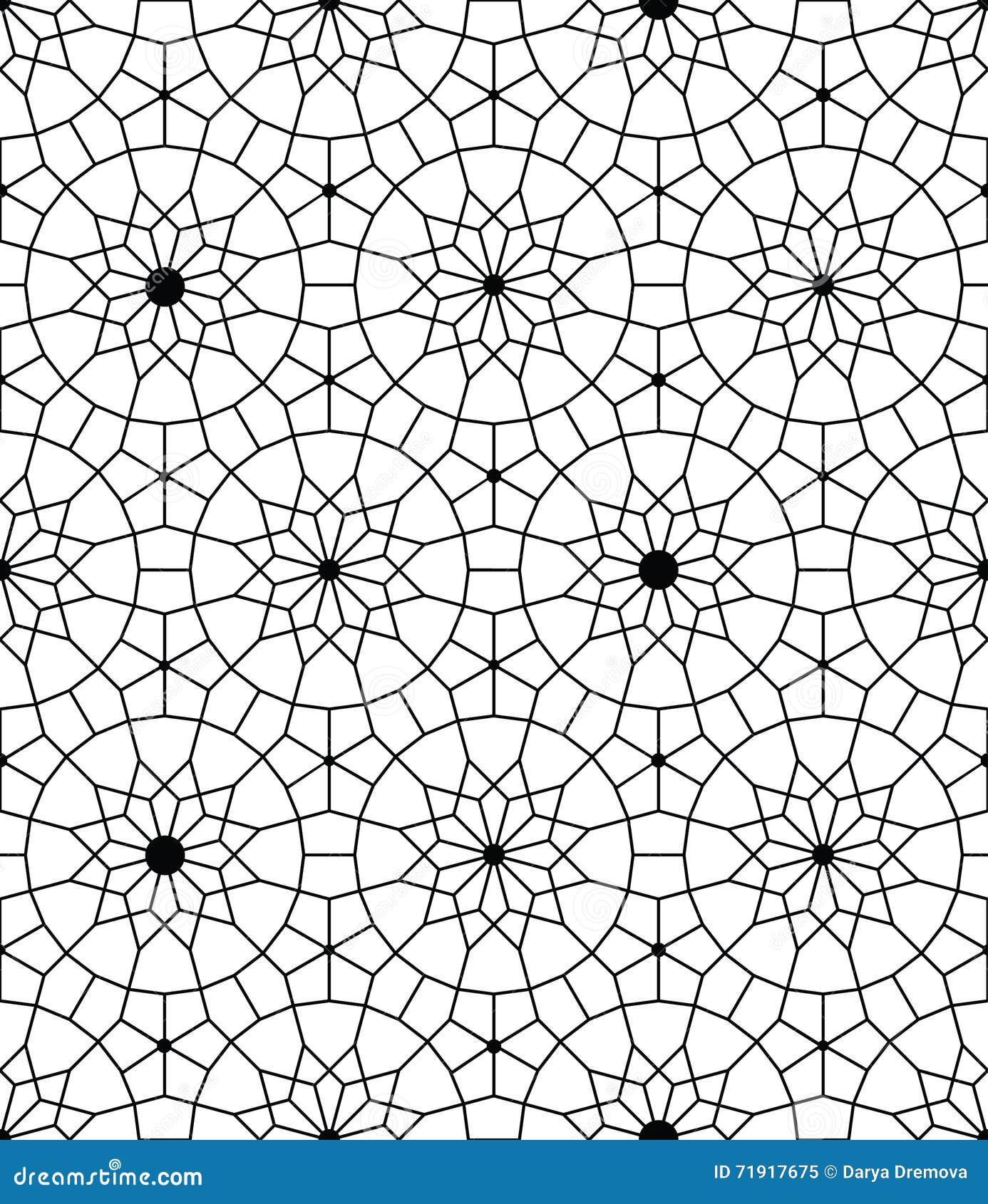 Vector Seamless Geometric Pattern in the Arabesque Design Stock Vector ...