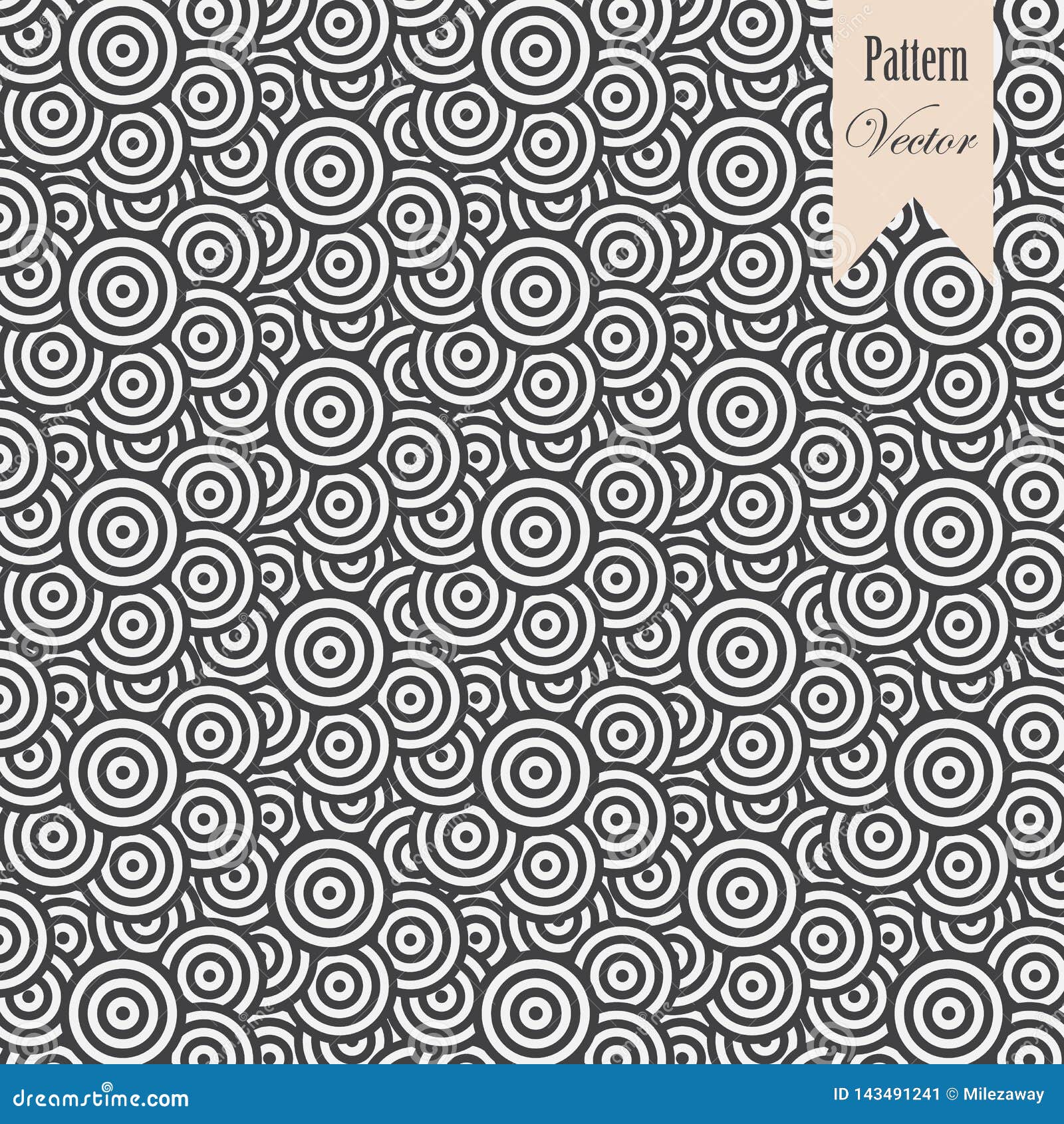 Vector Seamless Geometric Pattern Composed with Circles and Lines ...