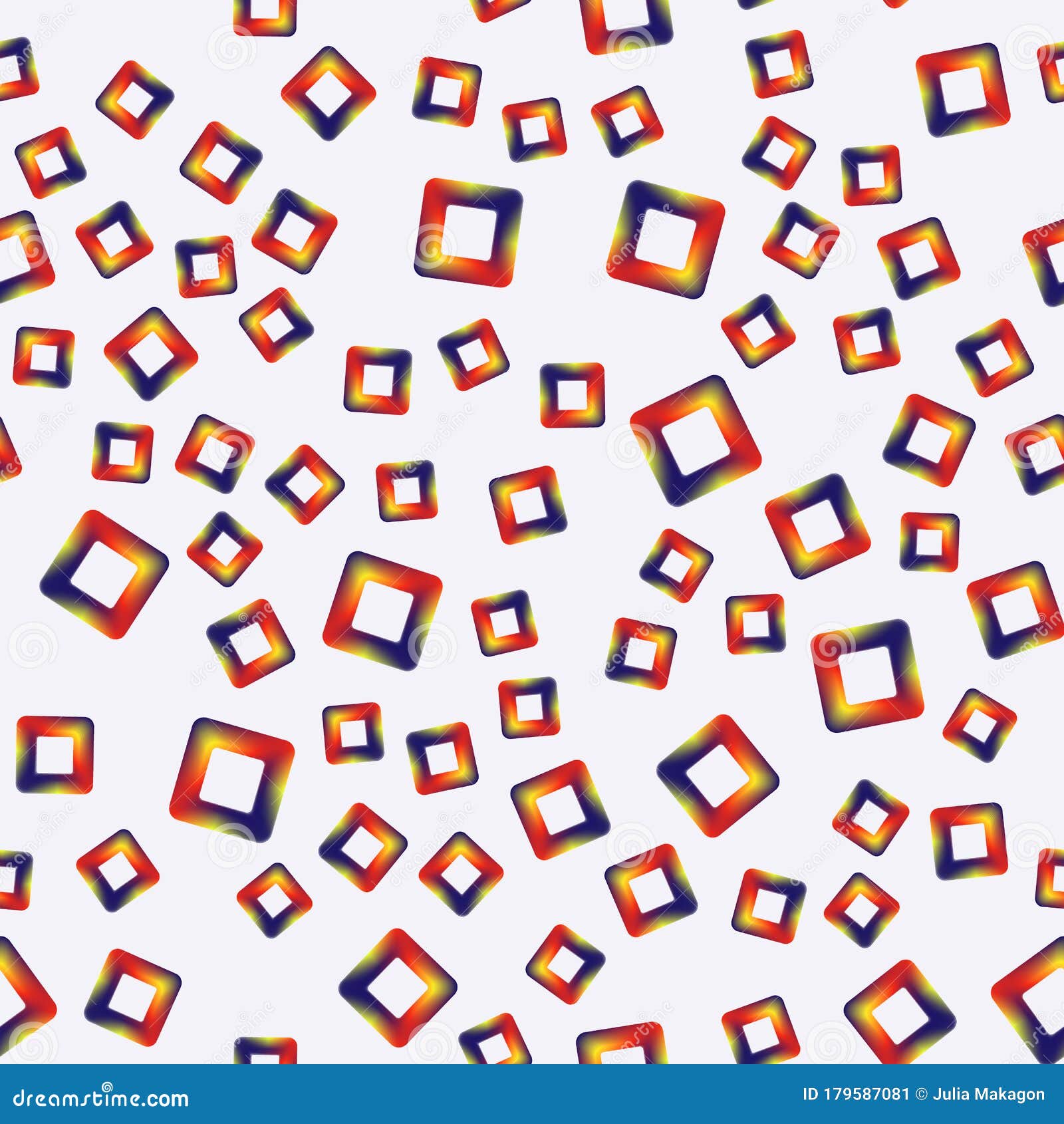 Vector Seamless Geometric Pattern Consisting of Multi-colored Squares ...