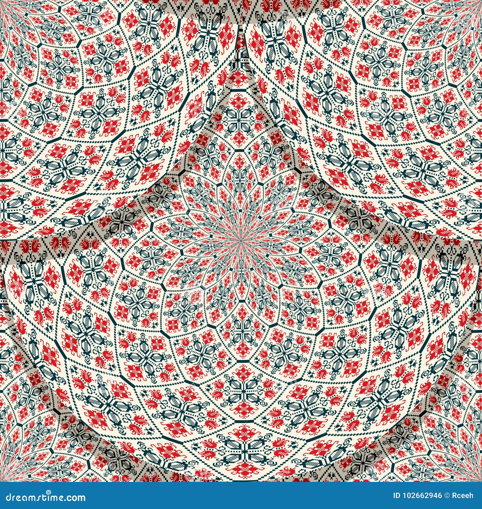 Seamless Folk Romanian Tile Stock Vector - Illustration of european ...