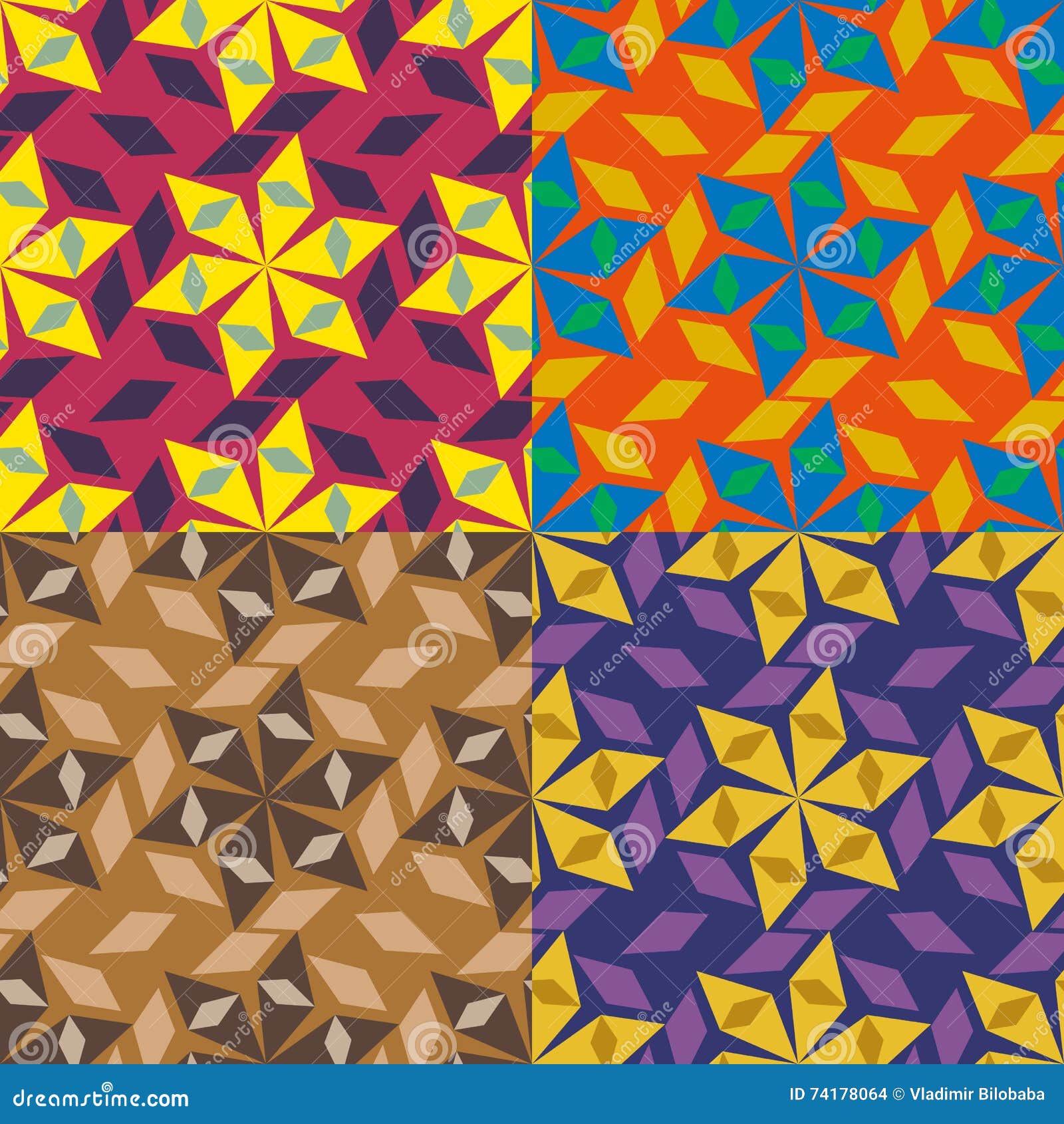 Vector Seamless Geometric Pattern Stock Vector - Illustration of ...