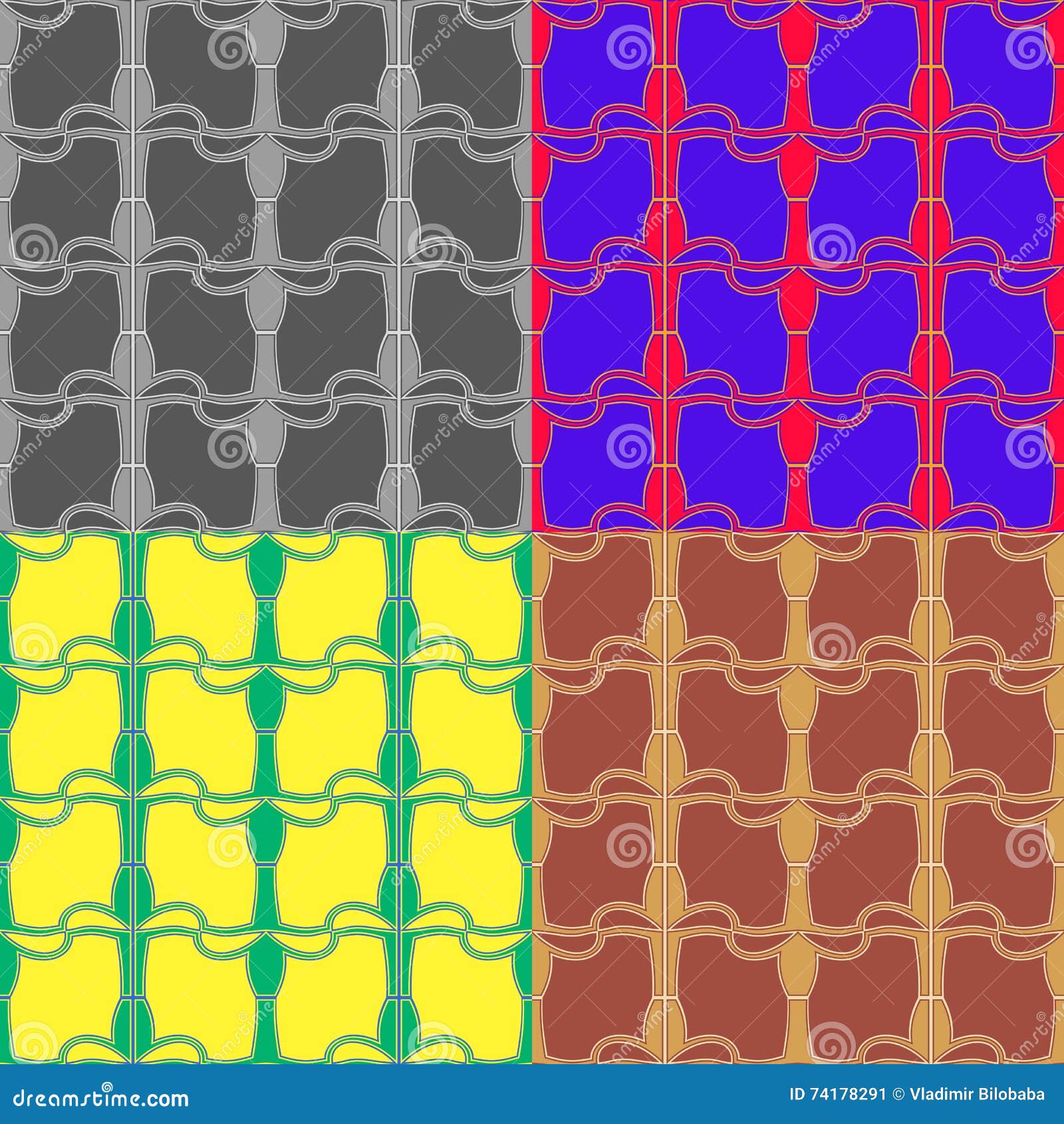 Vector Seamless Geometric Pattern Stock Vector - Illustration of screen ...