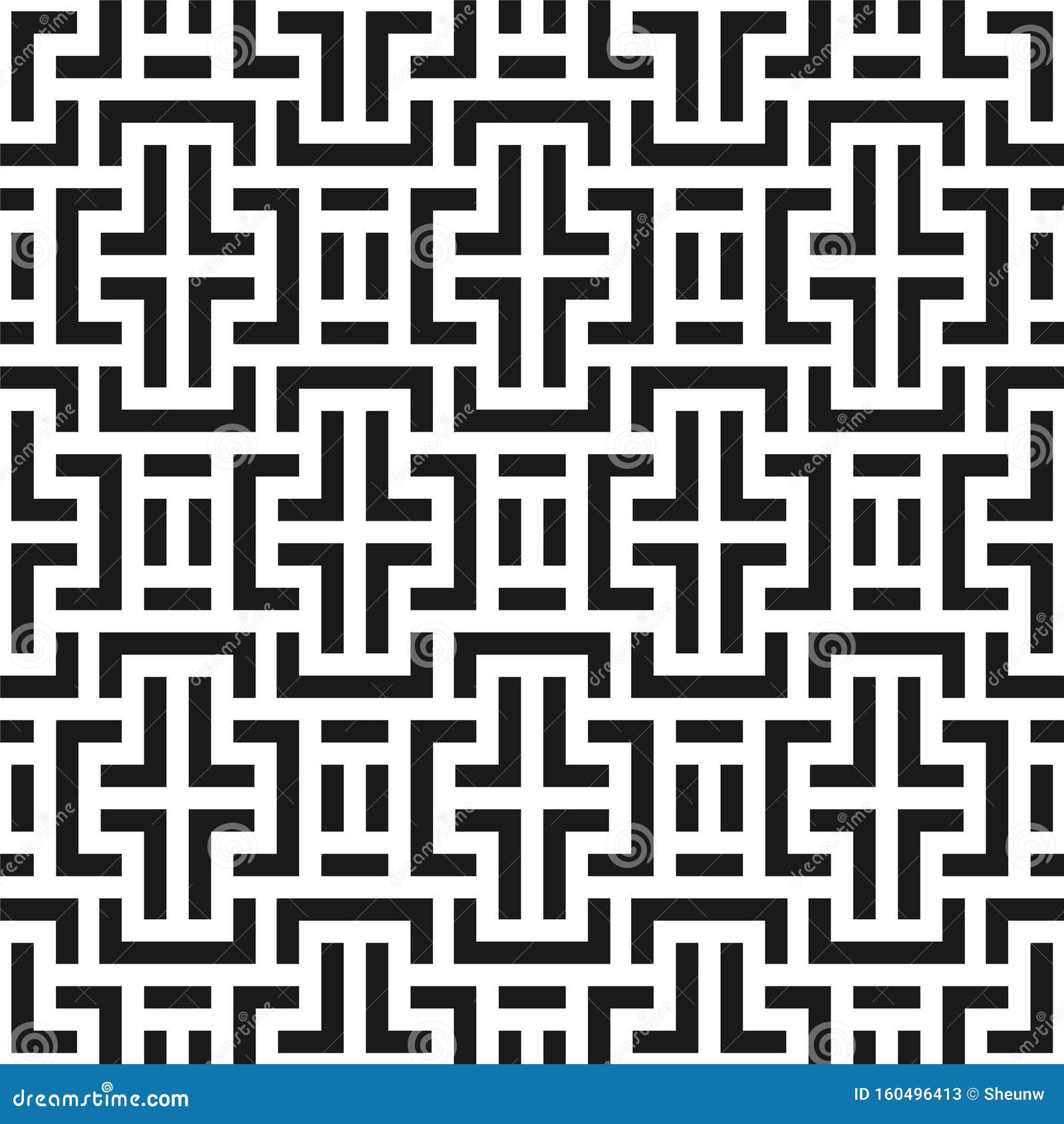 Vector Seamless Geometric Pattern. Modern Techno Texture Stock Vector ...